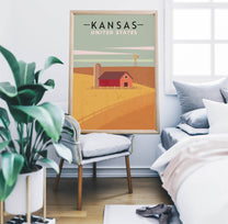 Kansas Retro Poster | Iconic Posters, Original Art Prints – HypeSheriff
