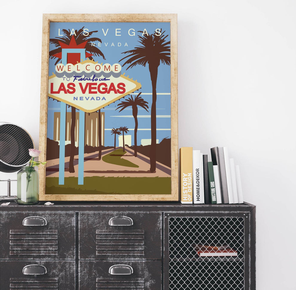 Las Vegas Retro Poster | Iconic Posters, Original Art Prints – HypeSheriff