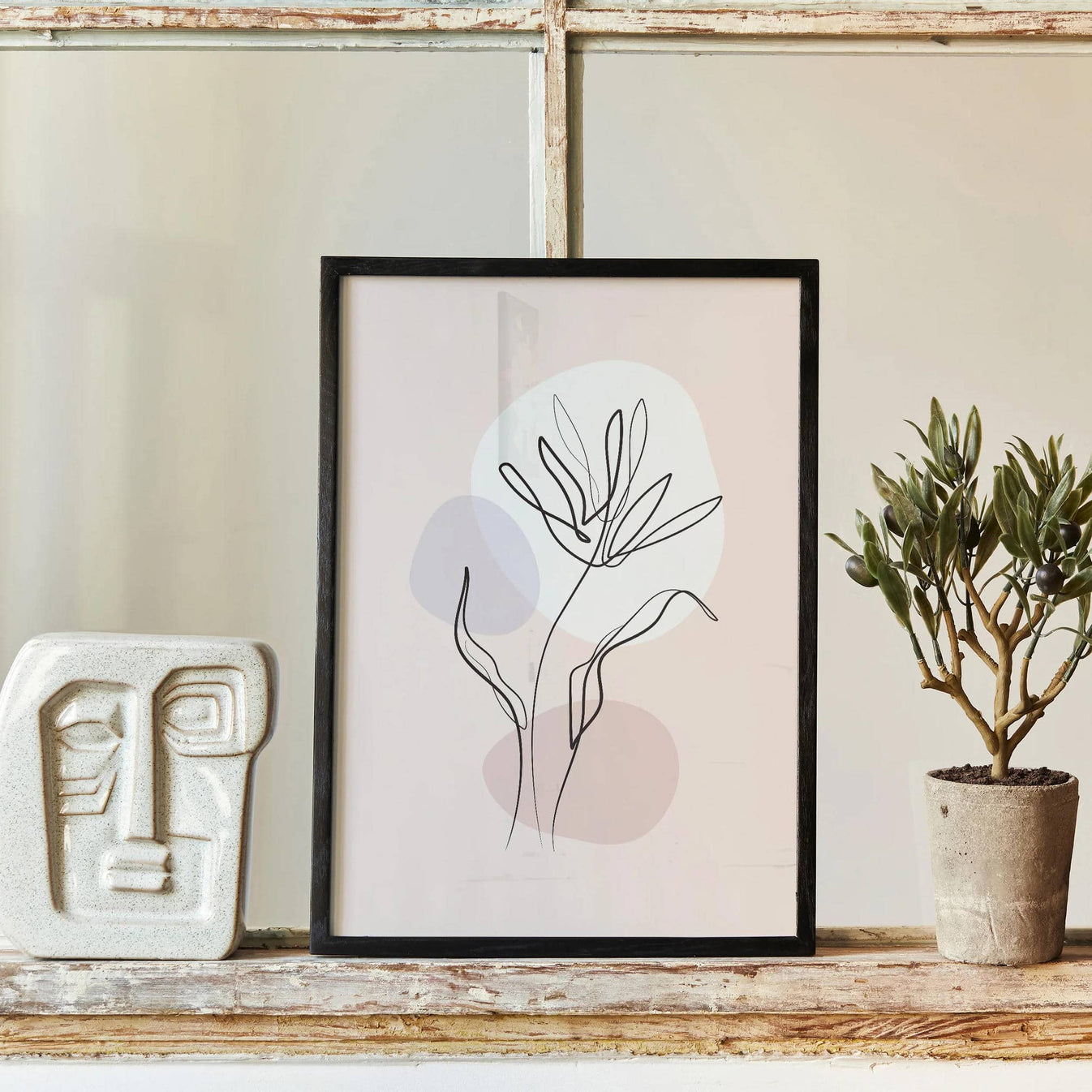 Set of 3 Pastel Pink Line Art Posters – HypeSheriff