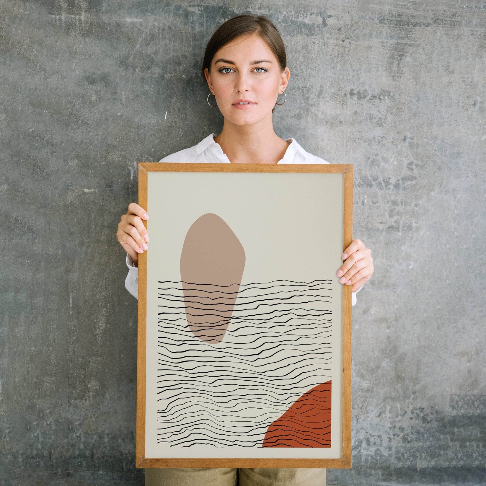 Burnt Orange Abstract Print – HypeSheriff