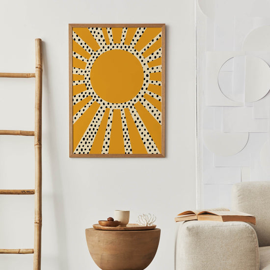 70s Inspired Sun Art Print | Shop posters and Art prints Online ...