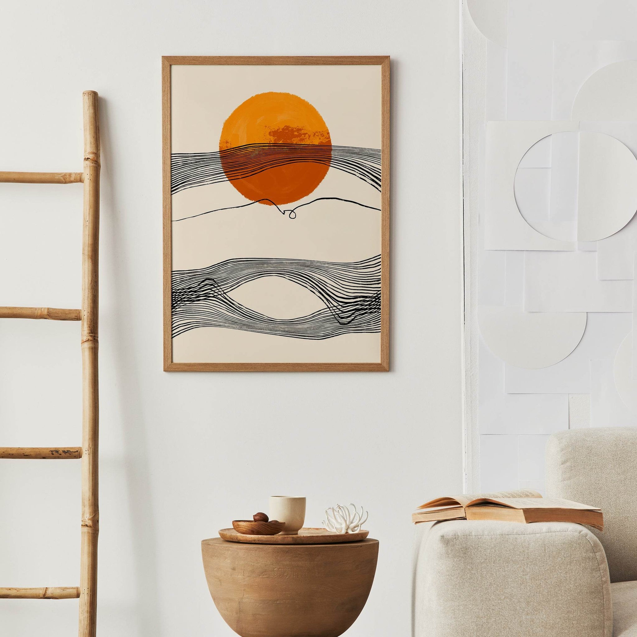 Abstract Sunset Illustration Print | Shop posters and Art prints Online ...