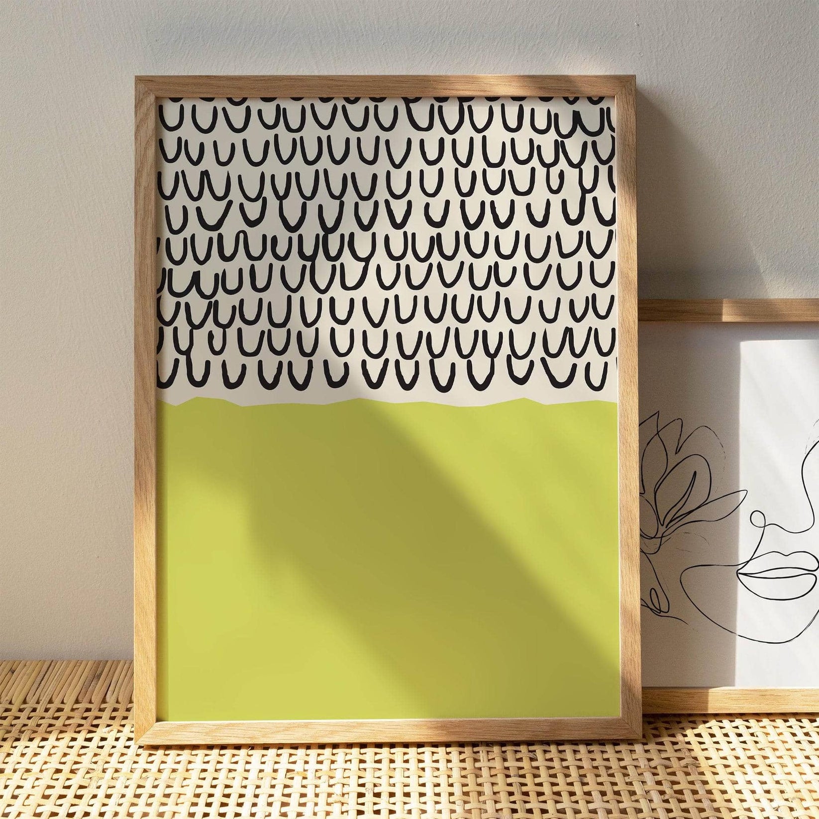 Set of 3 Matching Chartreuse Green Art Prints – HypeSheriff