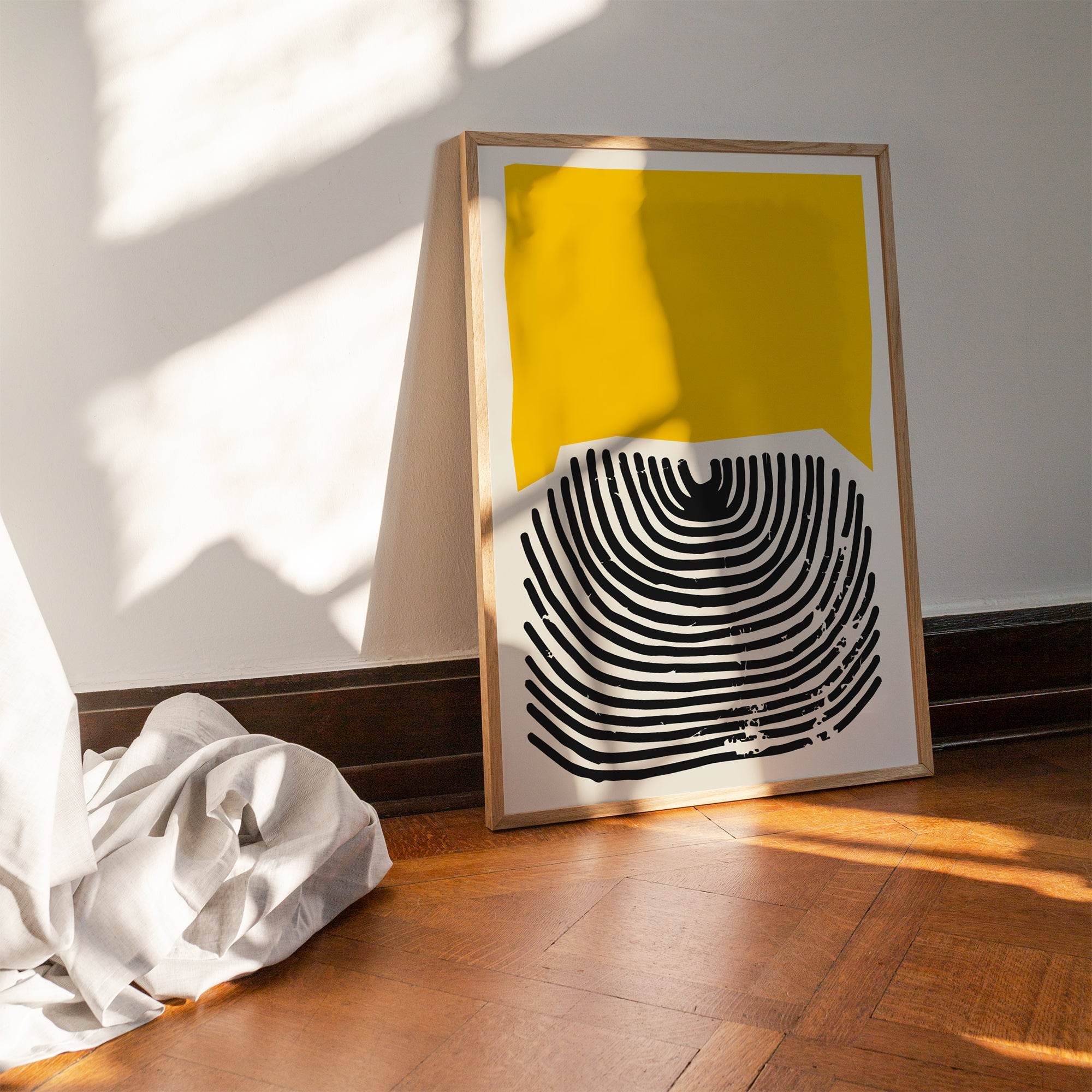Mustard Yellow Abstraction - Mid-Century Modern Poster – HypeSheriff