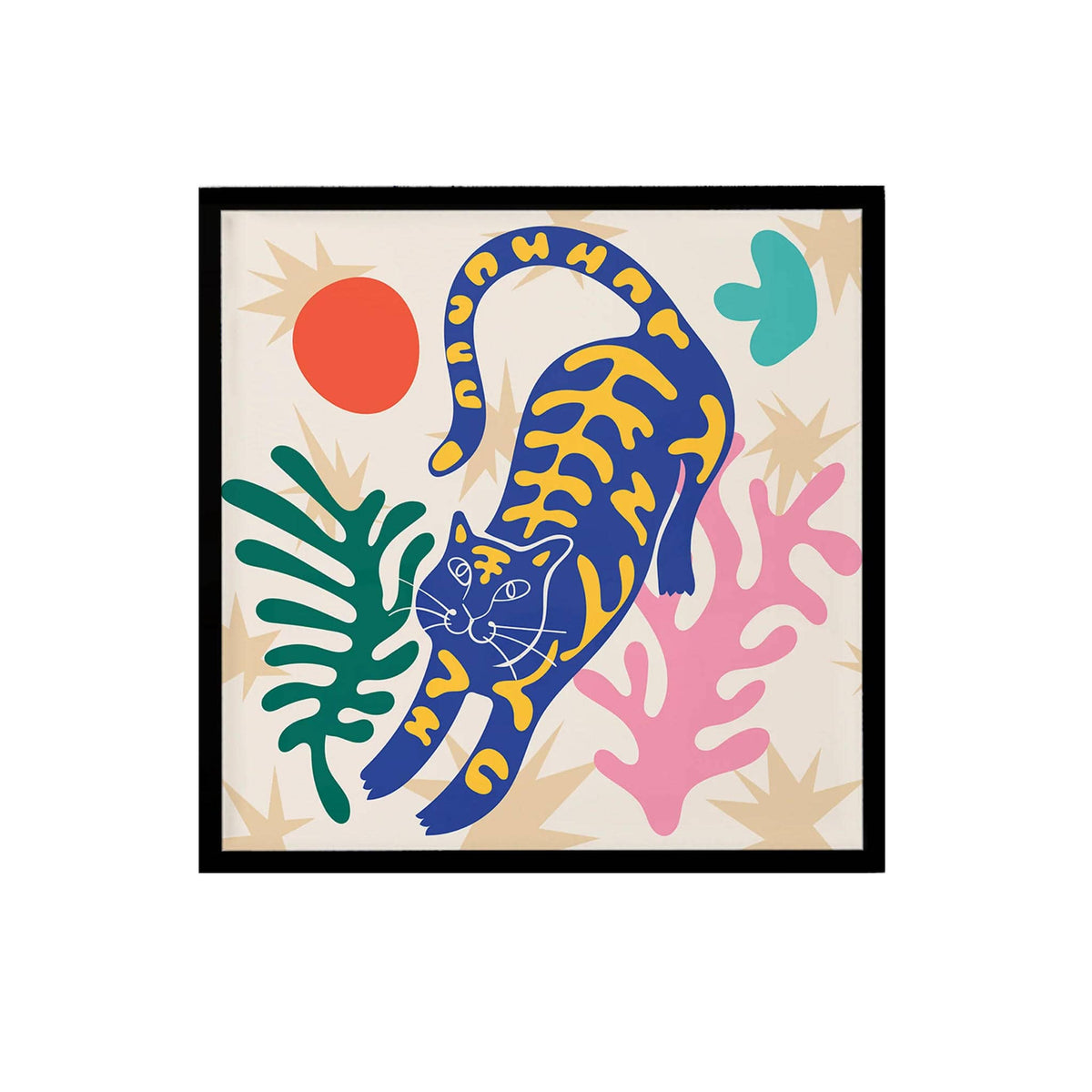 Cute Blue Cat Nursery Print — HypeSheriff US