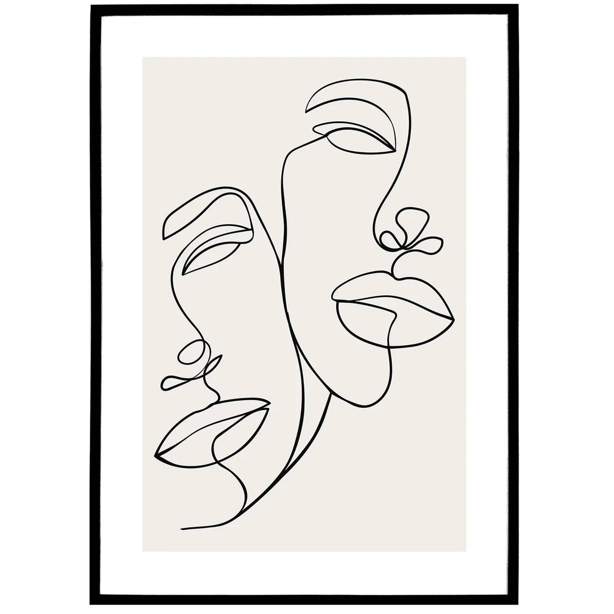 Besties Line Art Poster – HypeSheriff