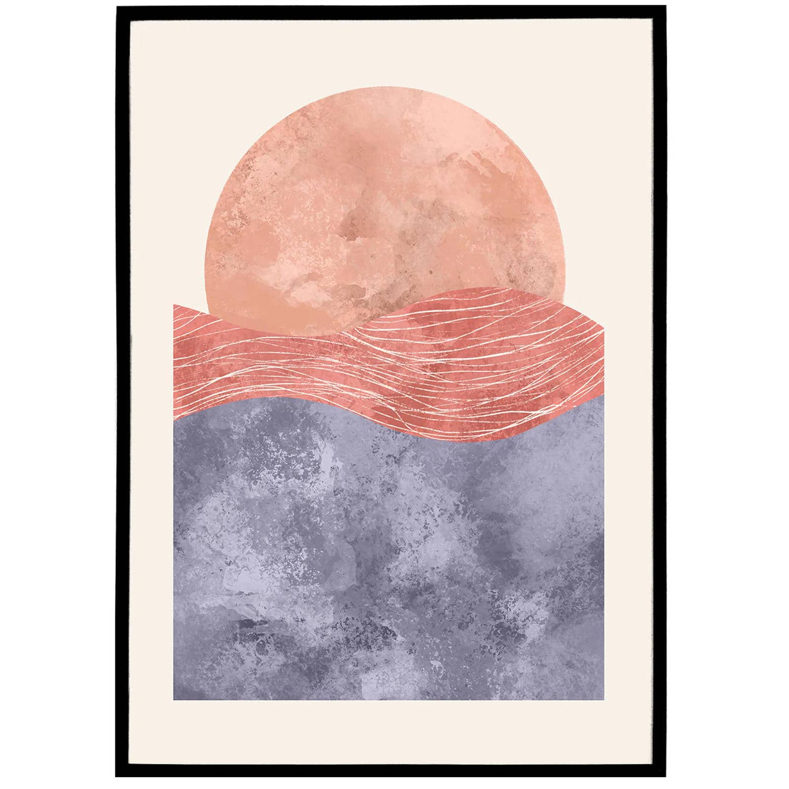 Minimalist Scandinavian Sun Poster – HypeSheriff