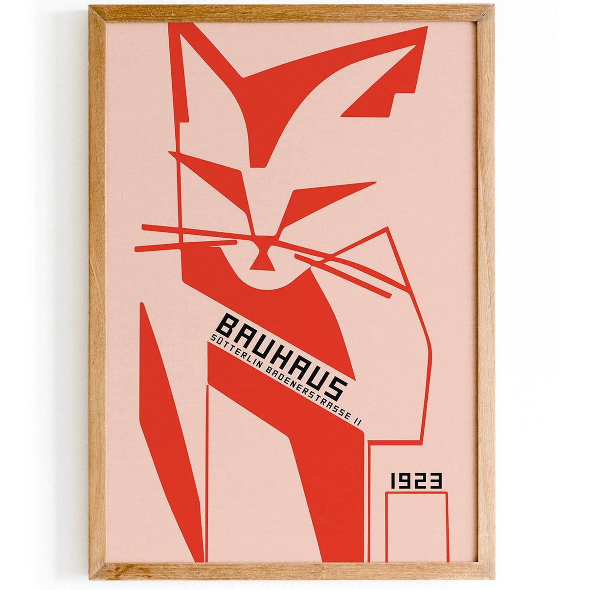 Red Cat Bauhaus Poster – HypeSheriff