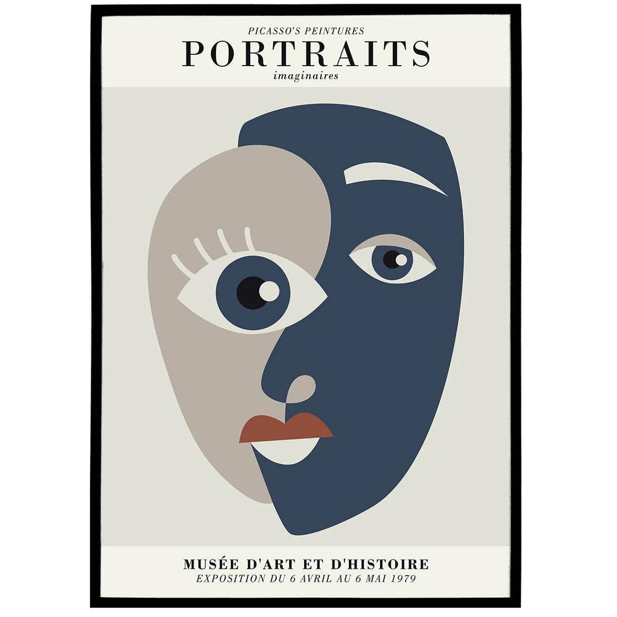 Picasso Cubism Face Grey Poster – HypeSheriff