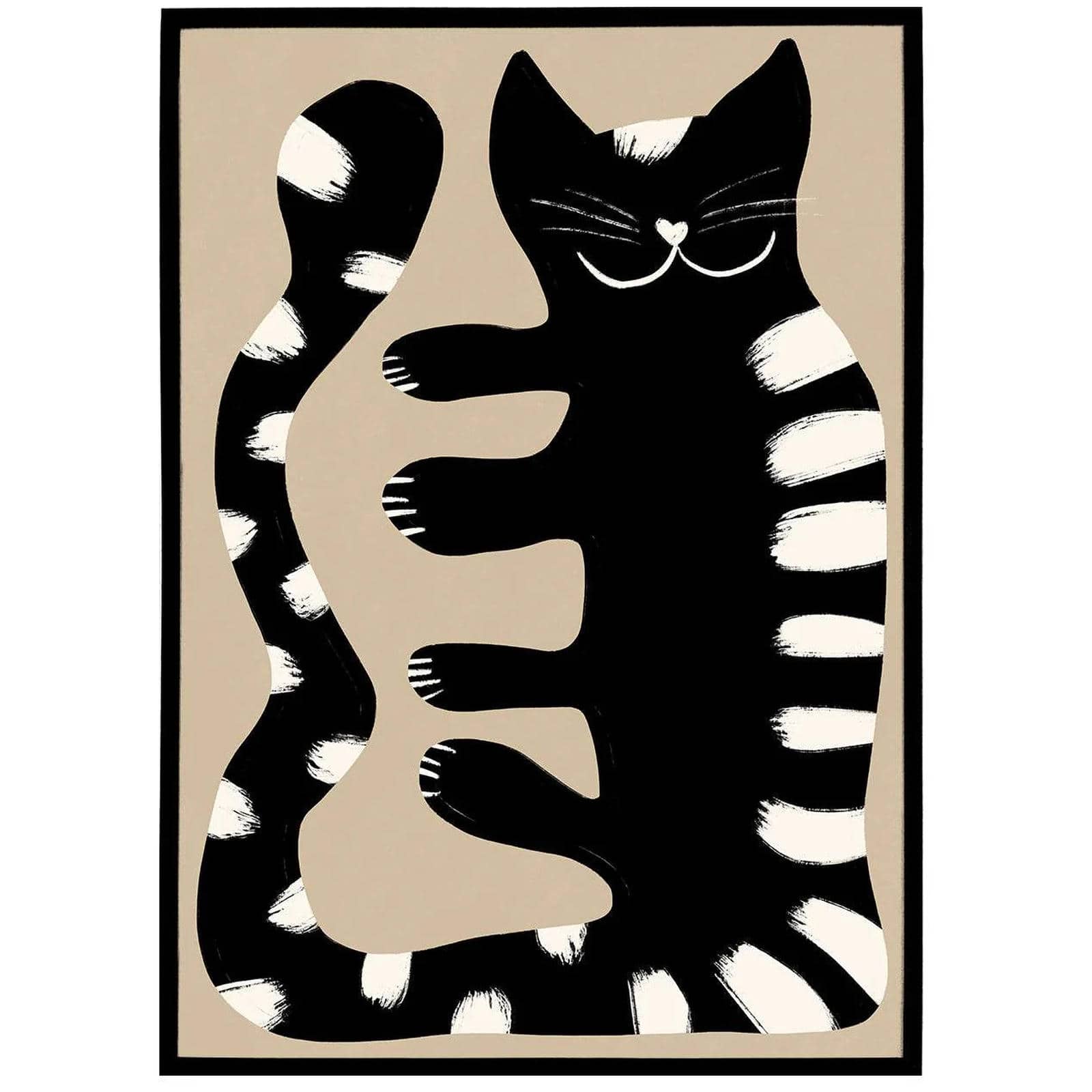 Black Big Cat Print – HypeSheriff