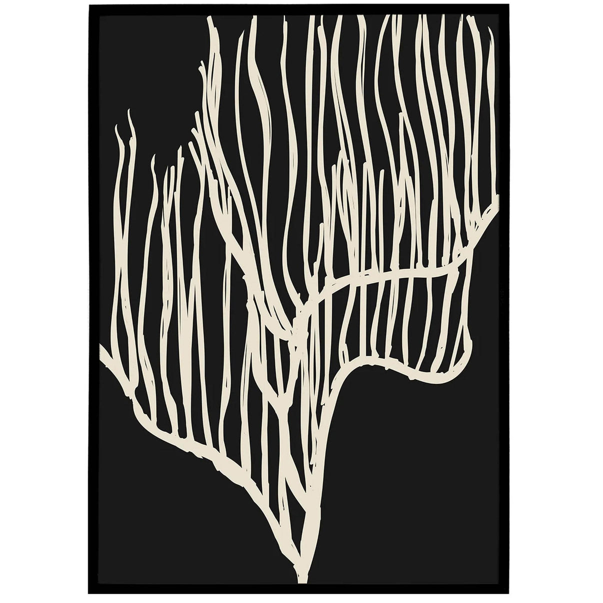 Black Beige Abstract Poster – HypeSheriff