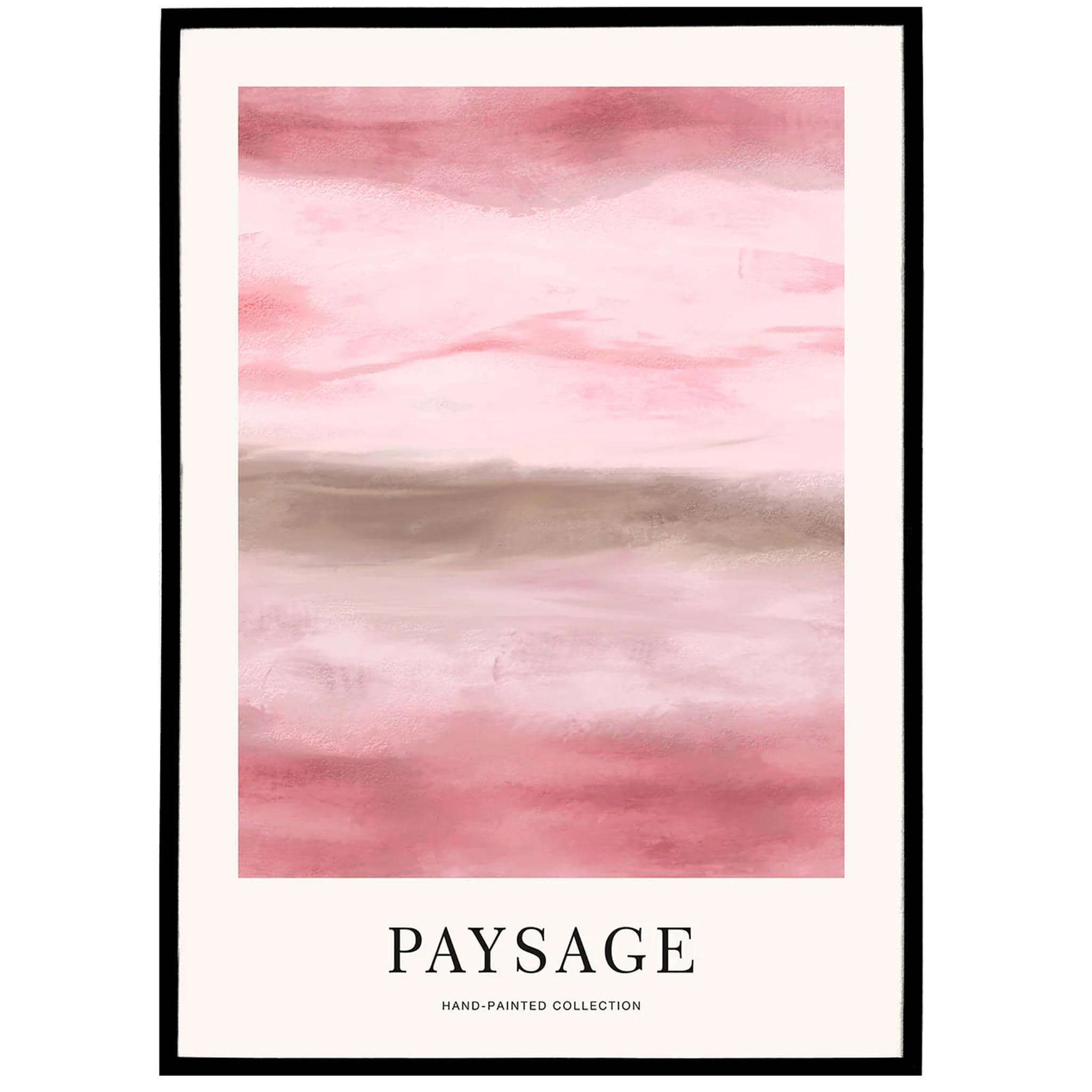 Pink Paysage No4 Hand Painted Poster – HypeSheriff