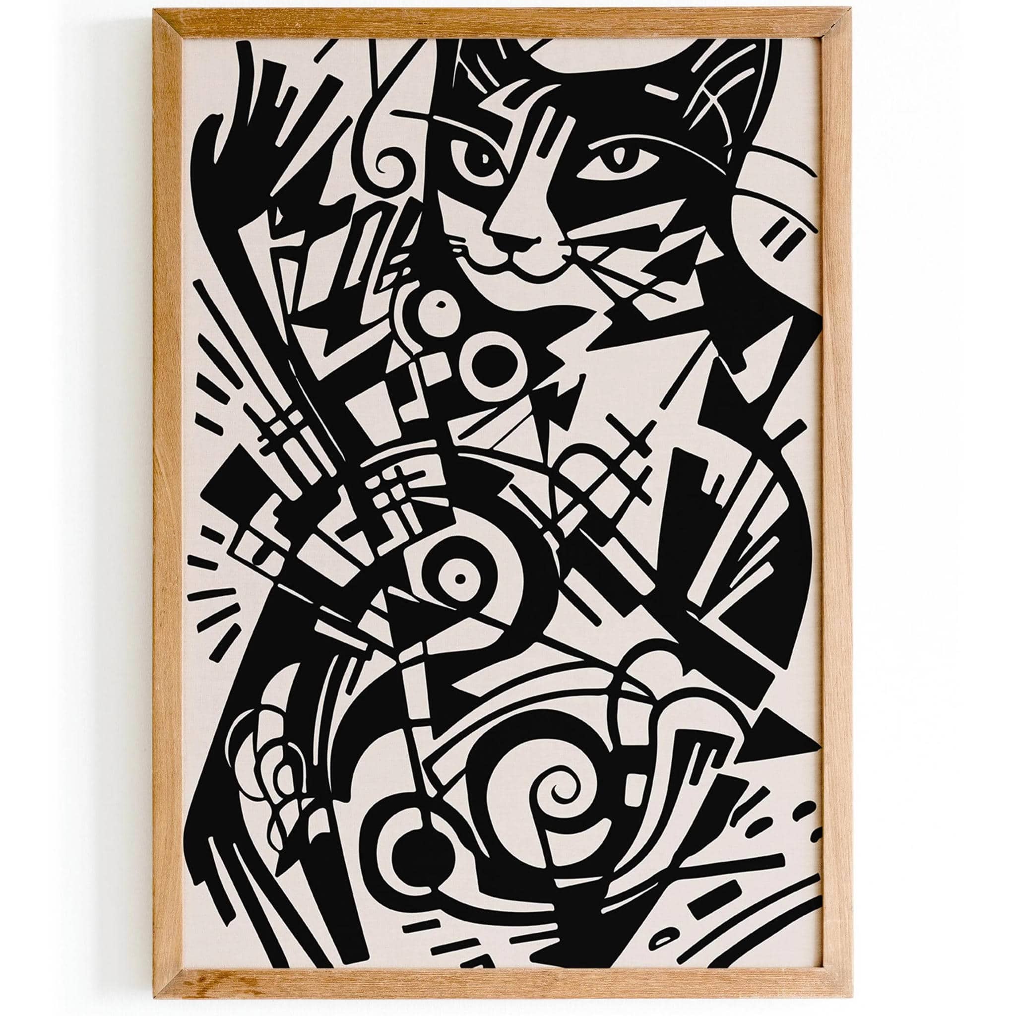 Abstract Cat Kandinsky Poster – HypeSheriff