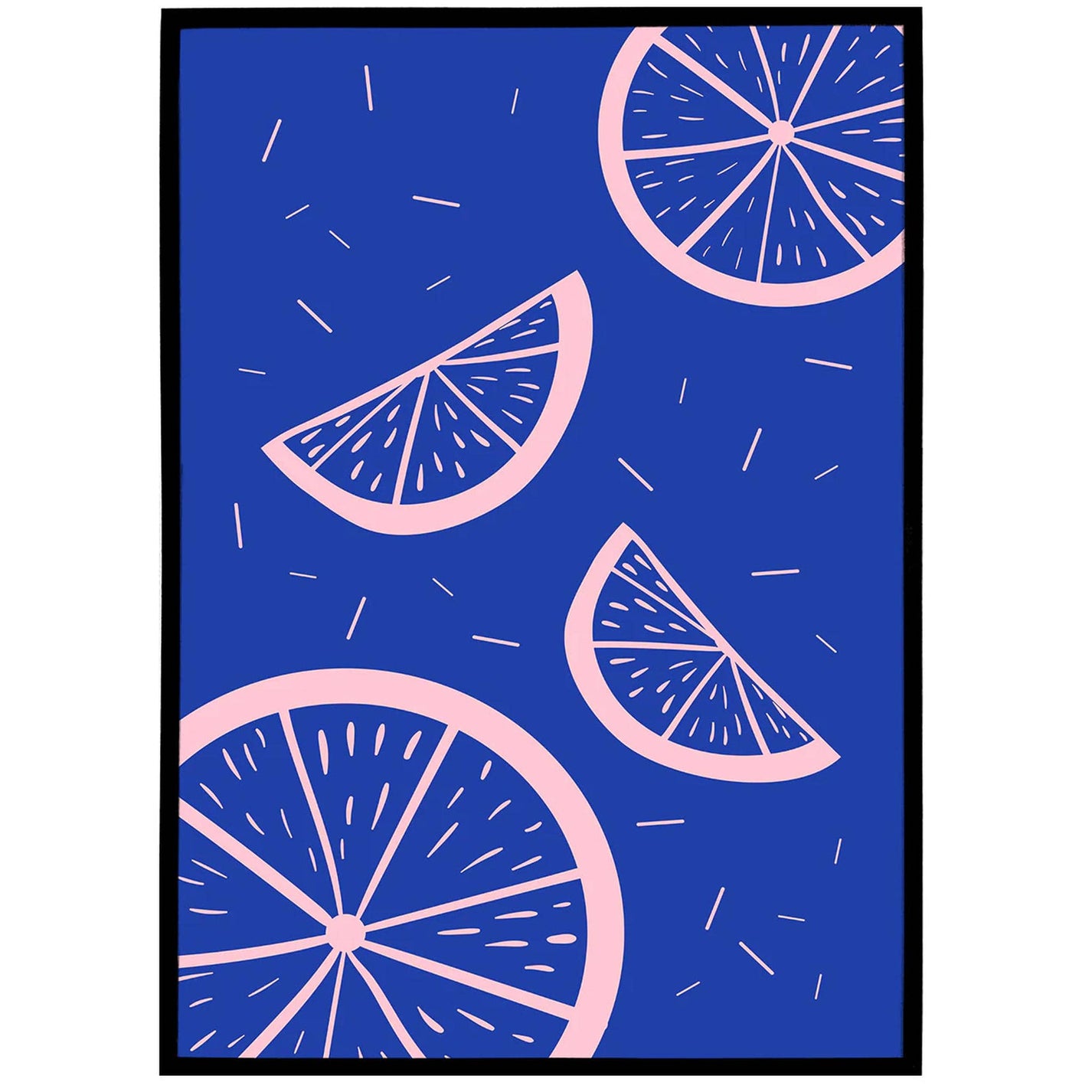 Blue Contemporary Lemon Poster – HypeSheriff