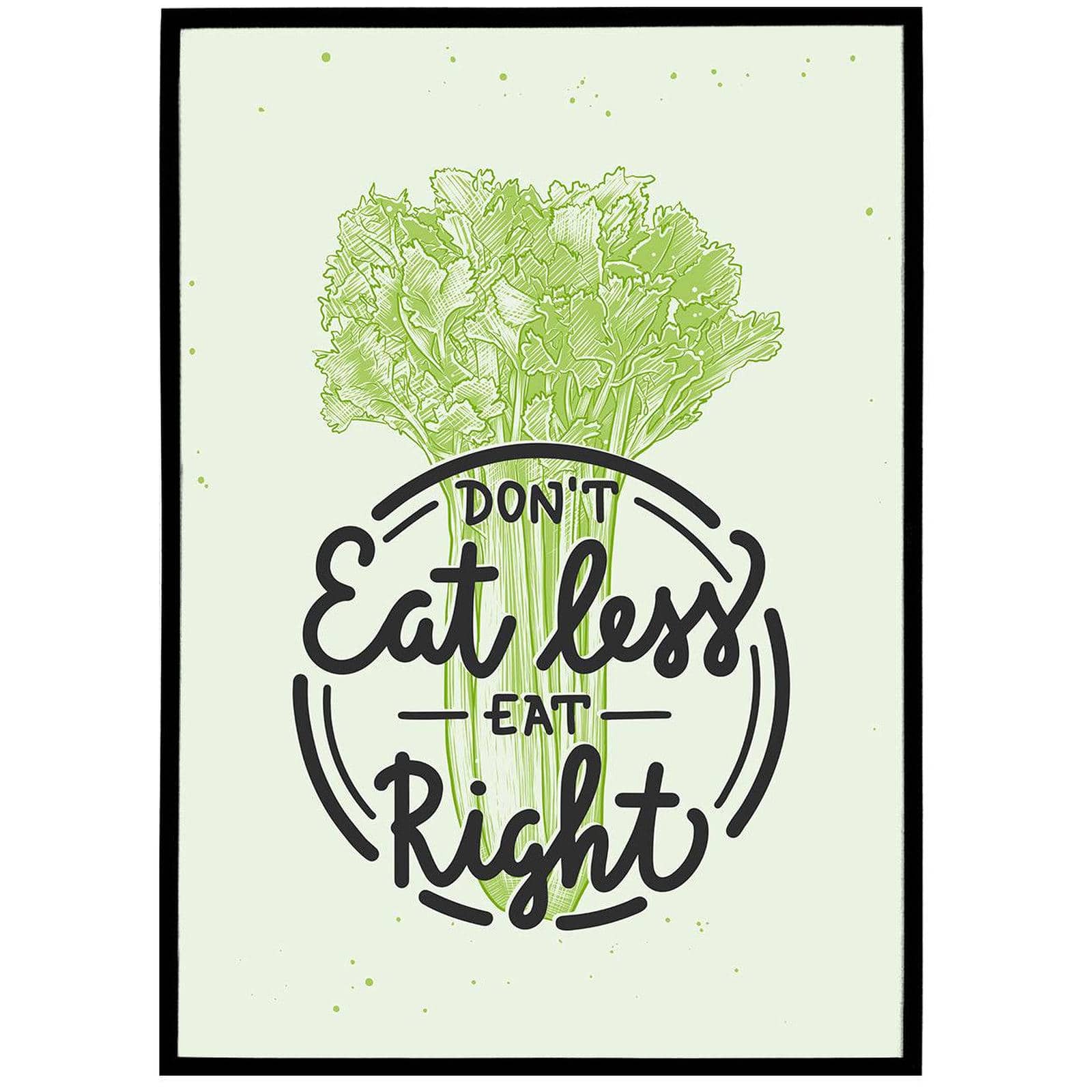 Don't Eat Less Eat Right Poster – HypeSheriff