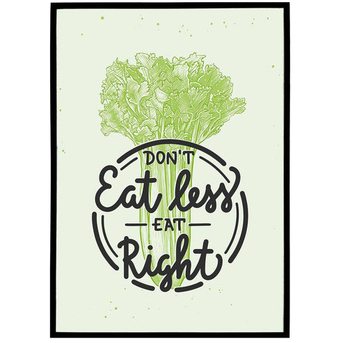 Don't Eat Less Eat Right Poster – HypeSheriff