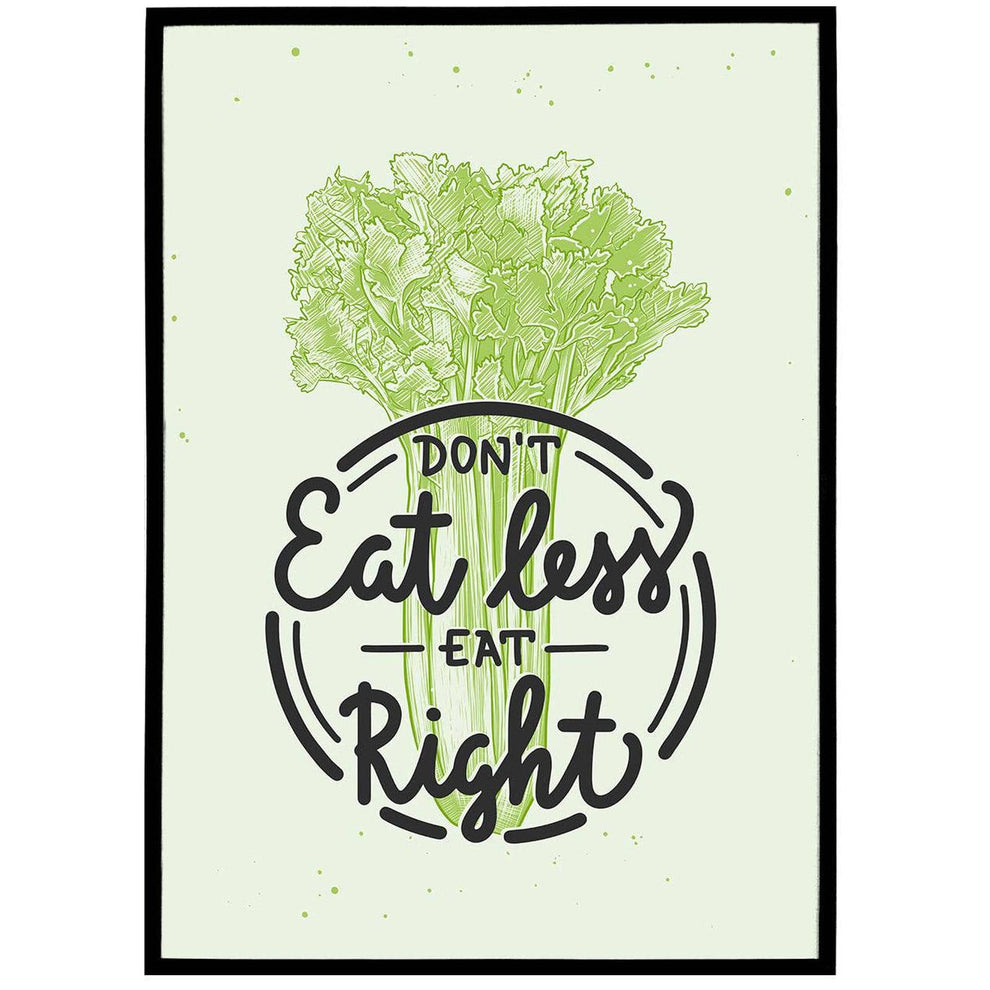 Don't Eat Less Eat Right Poster – HypeSheriff