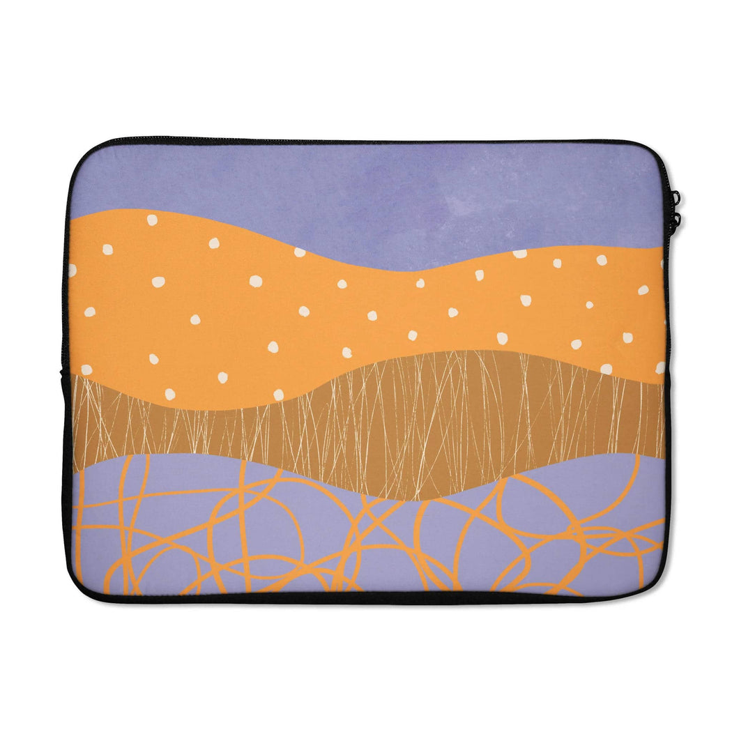Purple Orange Abstract Art - Laptop Sleeve — HypeSheriff US