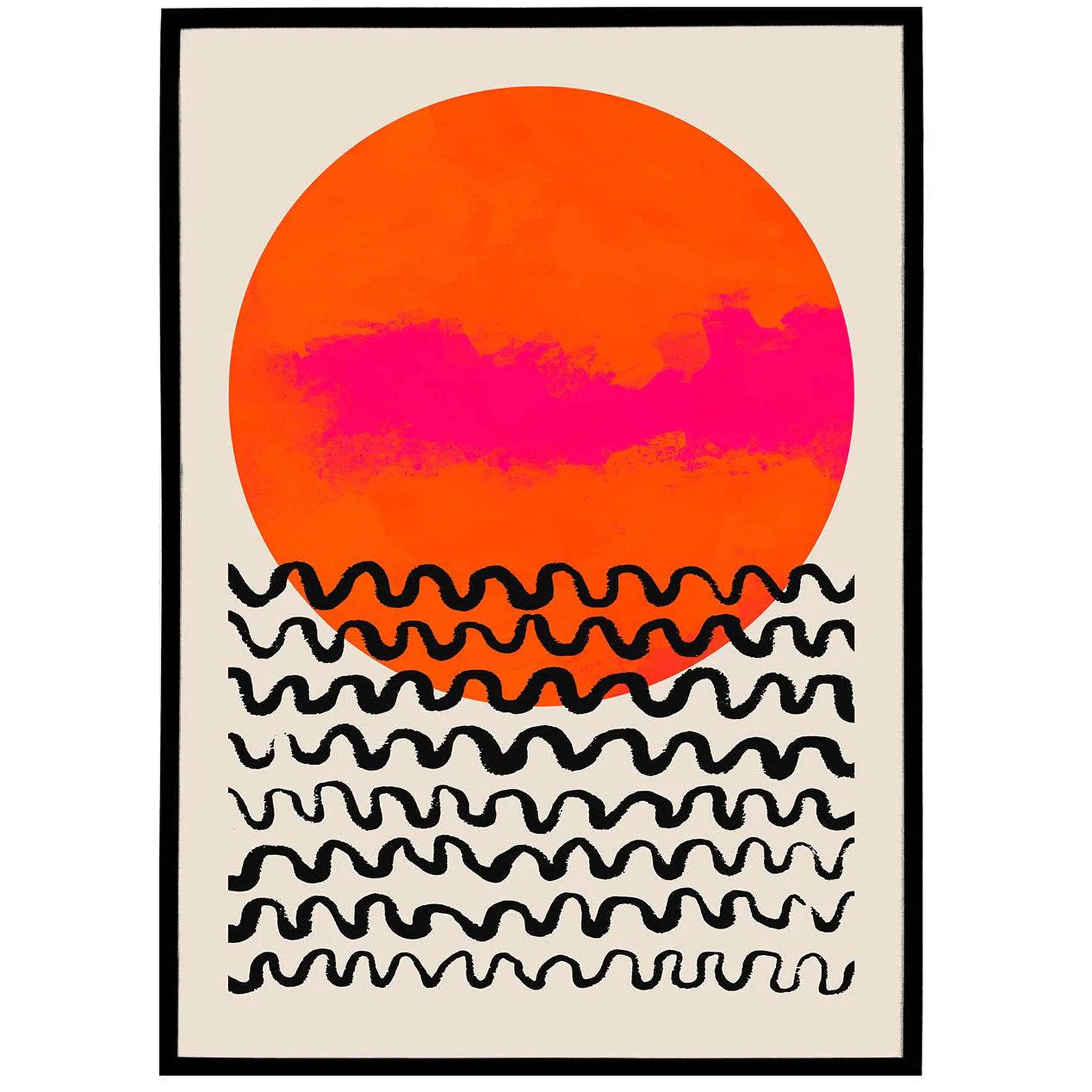 Mid Century Modern Pink Sun Poster – HypeSheriff