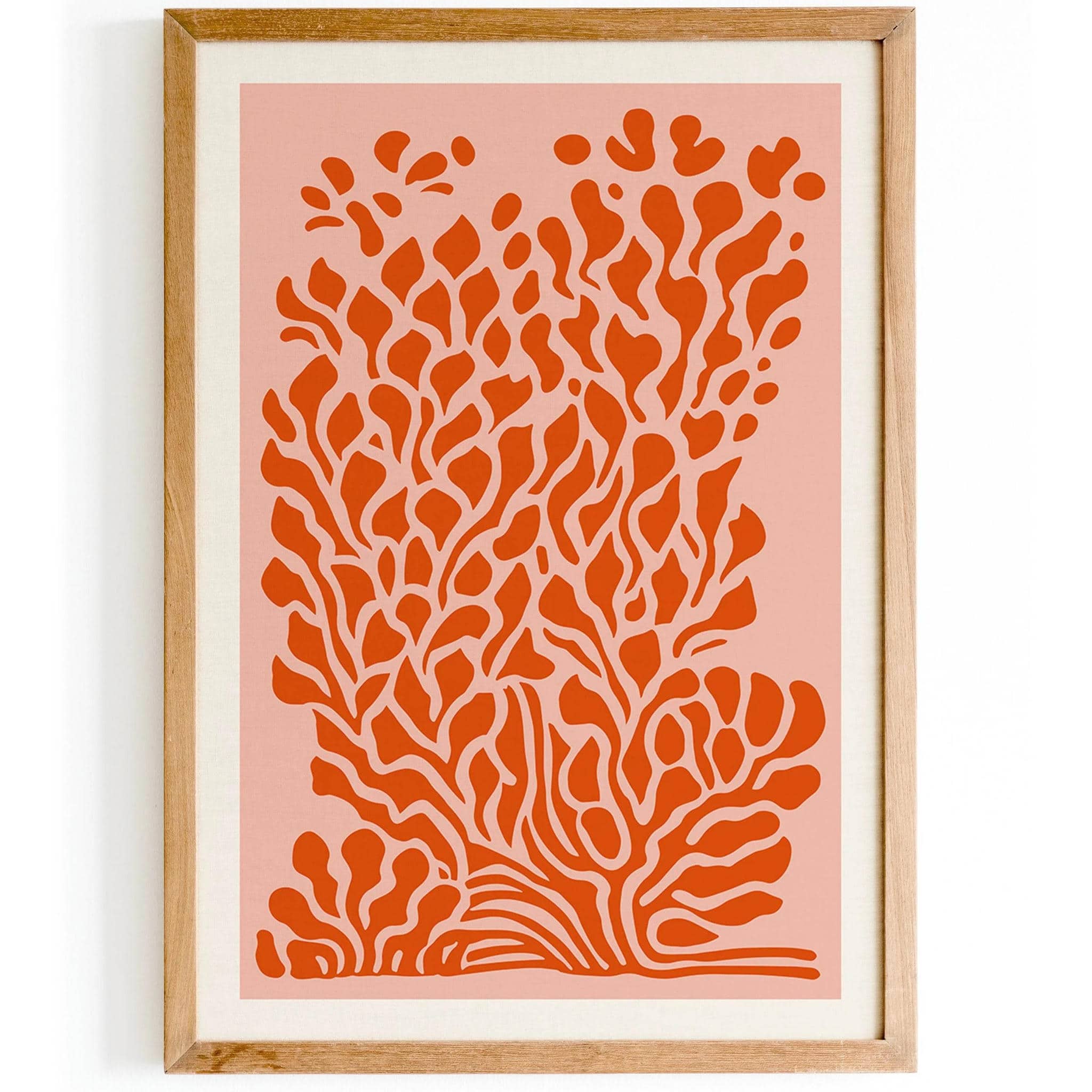 Red Botanical Shapes Art Print – HypeSheriff