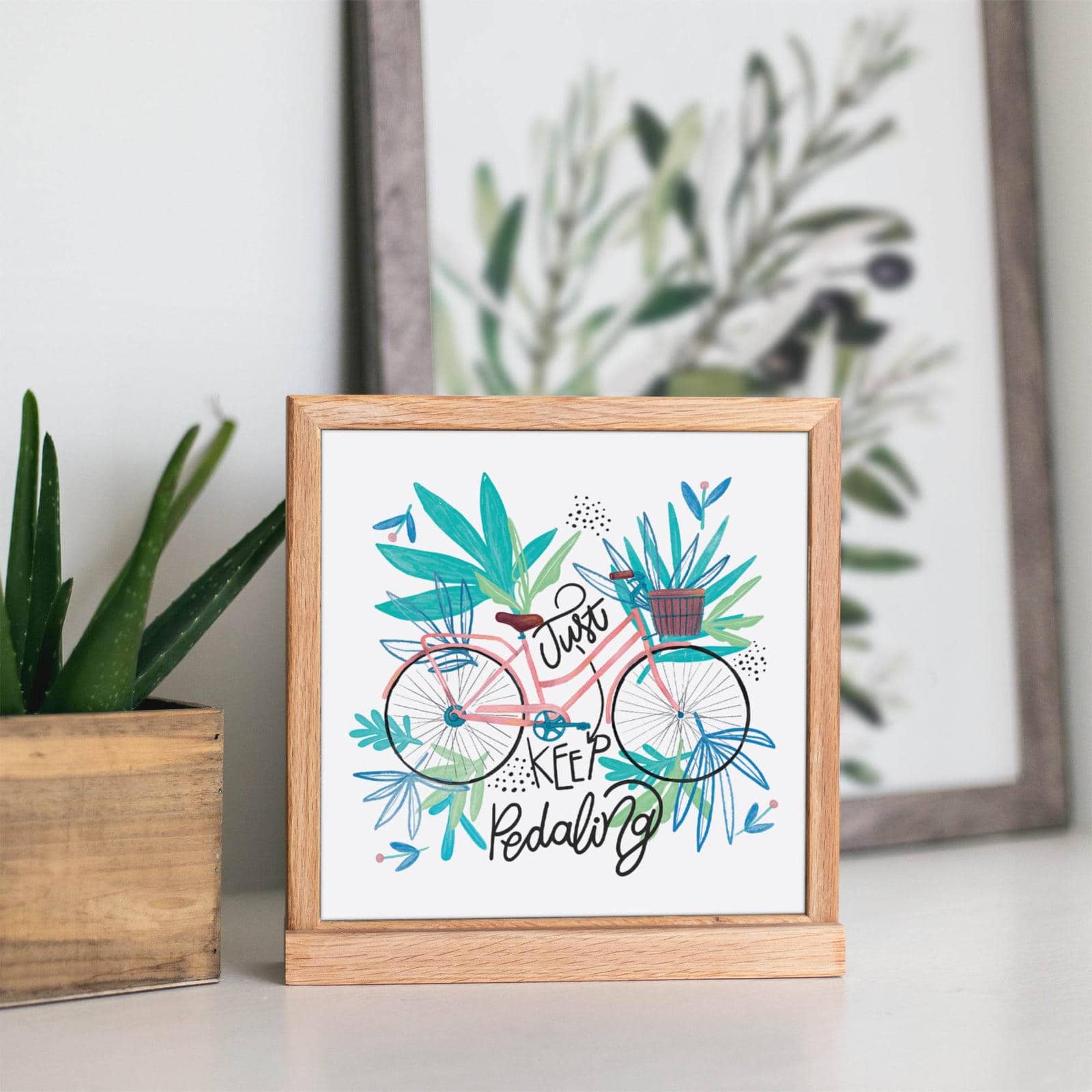 Keep Pedalling Square Print – HypeSheriff