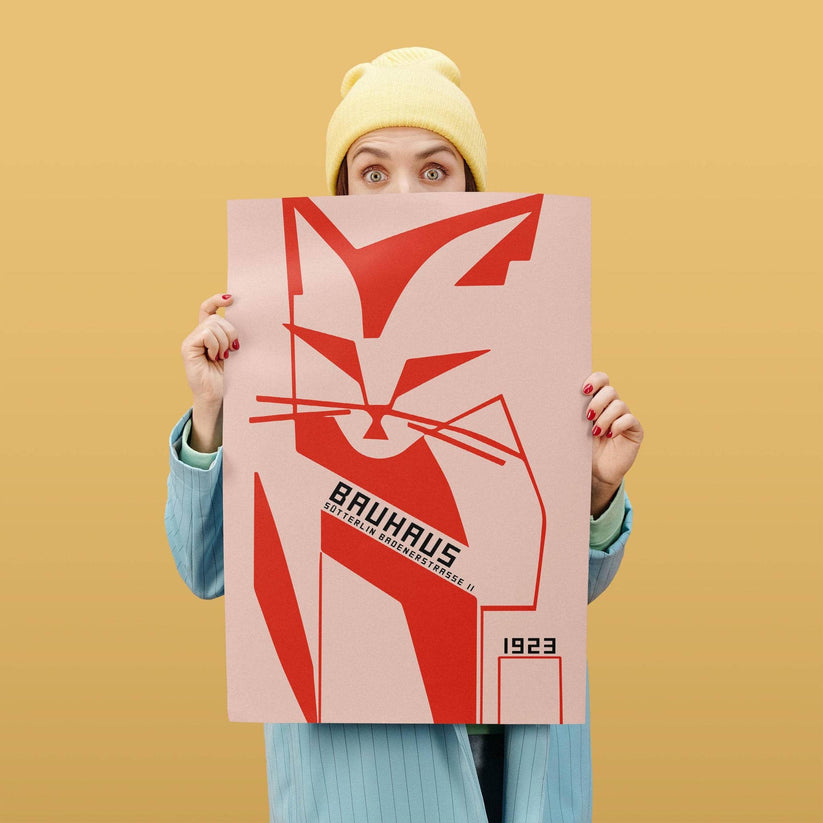 Red Cat Bauhaus Poster – HypeSheriff