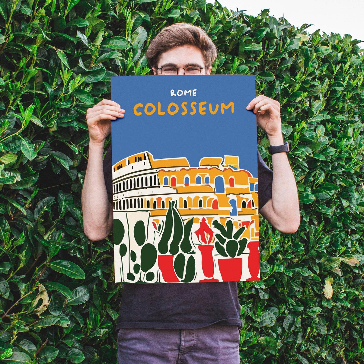Rome, Colosseum Colorful Travel Poster – HypeSheriff