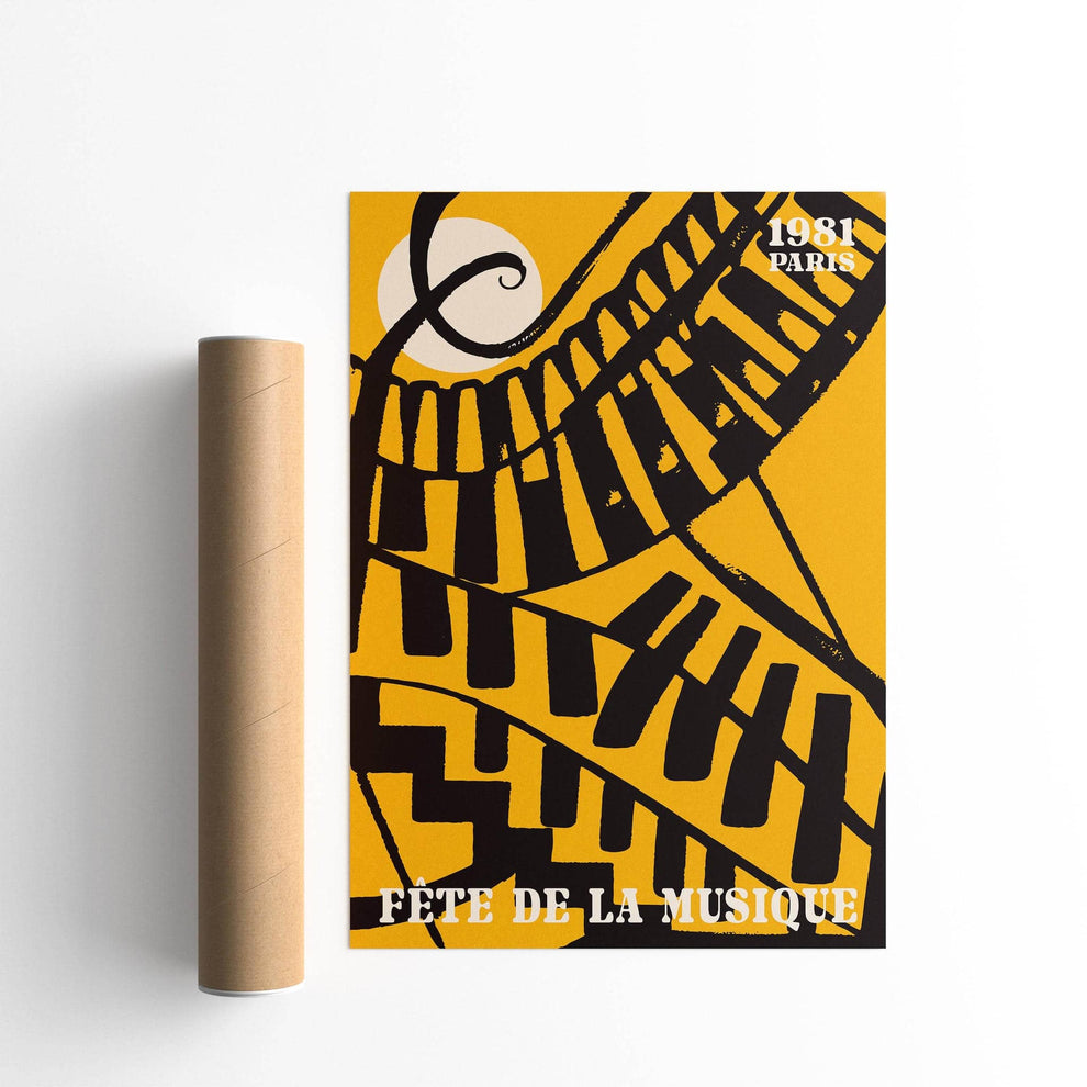 Music Day, Paris Yellow Poster – HypeSheriff
