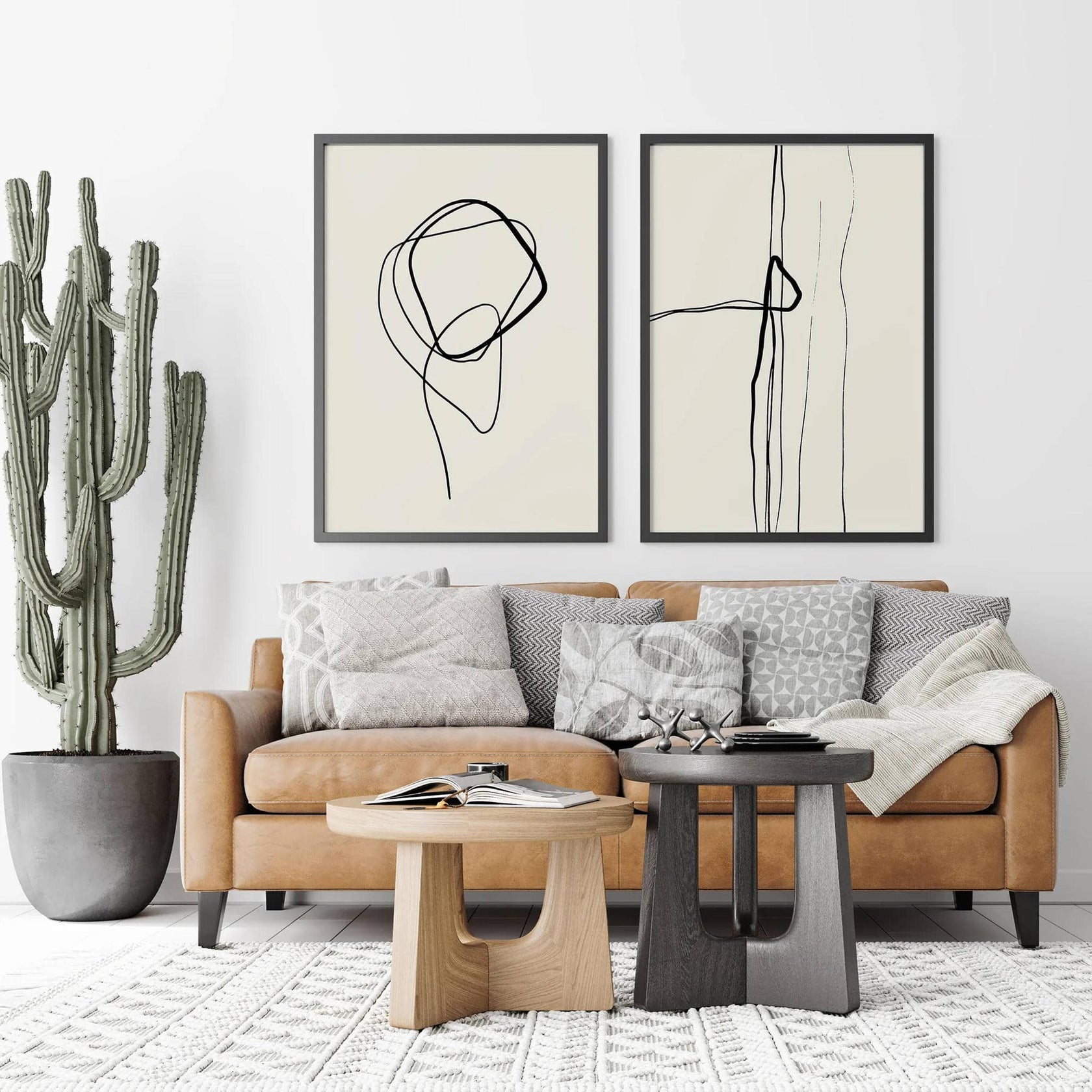 Set of 2 Minimalist Danish Posters – HypeSheriff