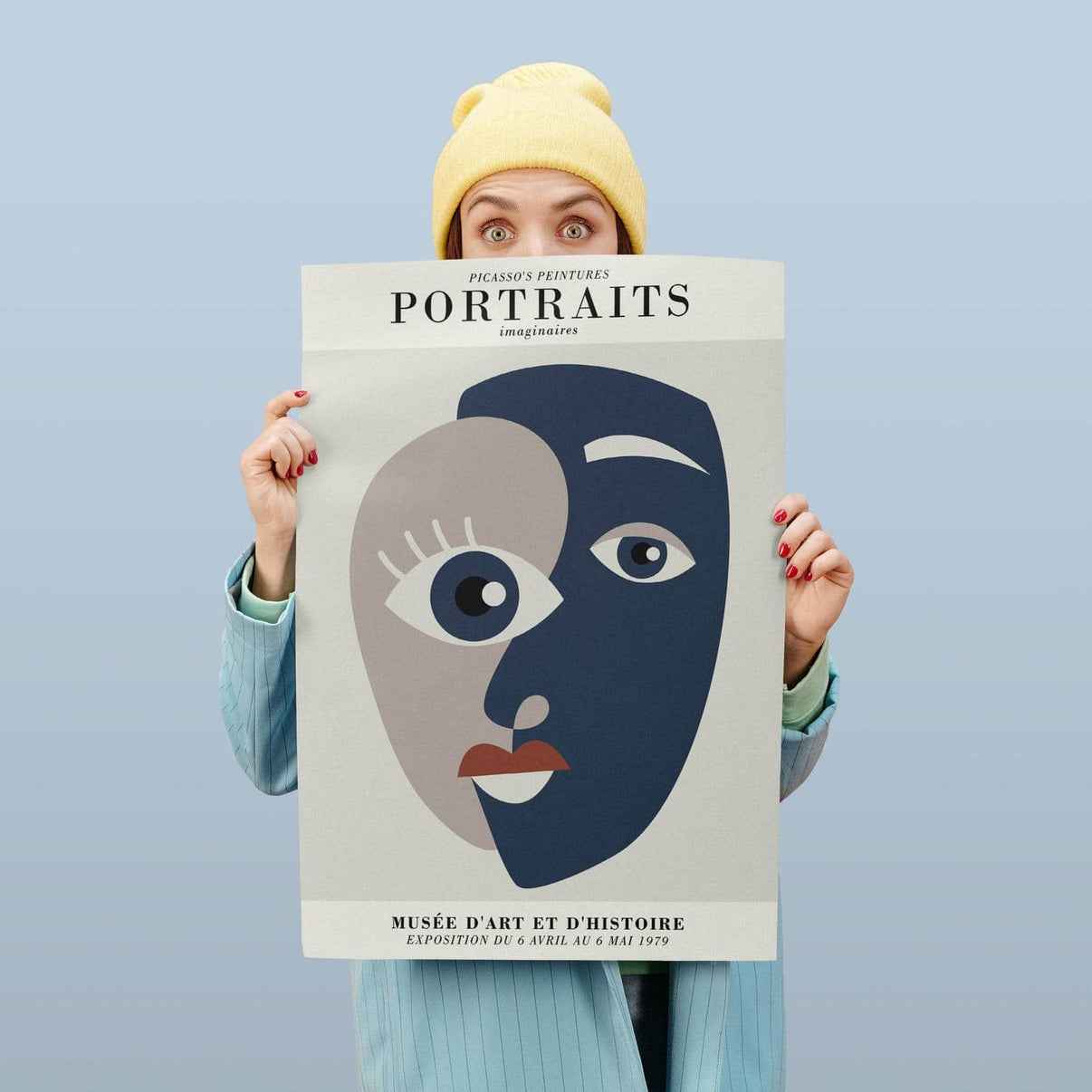 Picasso Cubism Face Grey Poster – HypeSheriff