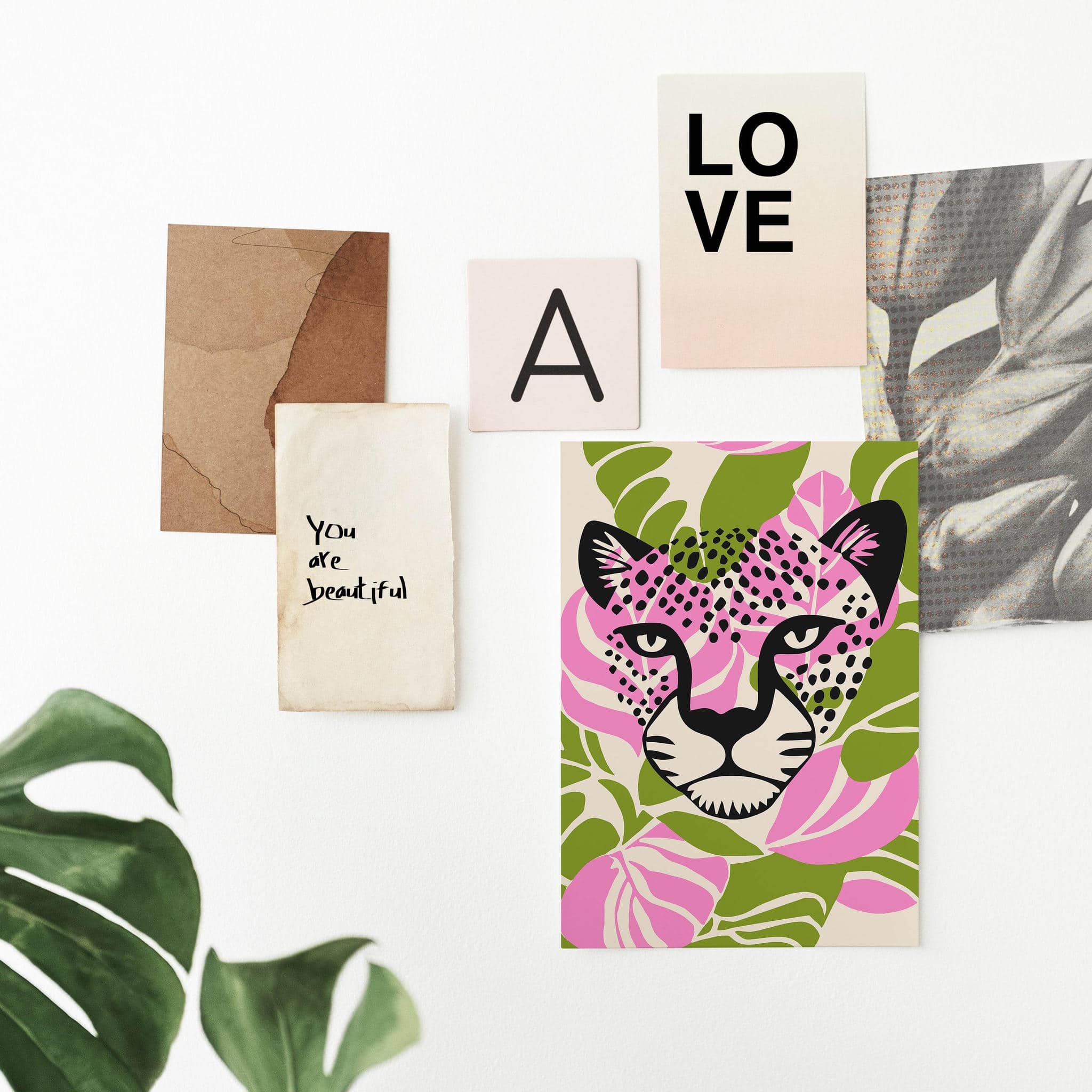 Pink Monstera Jungle Cheetah Poster – HypeSheriff