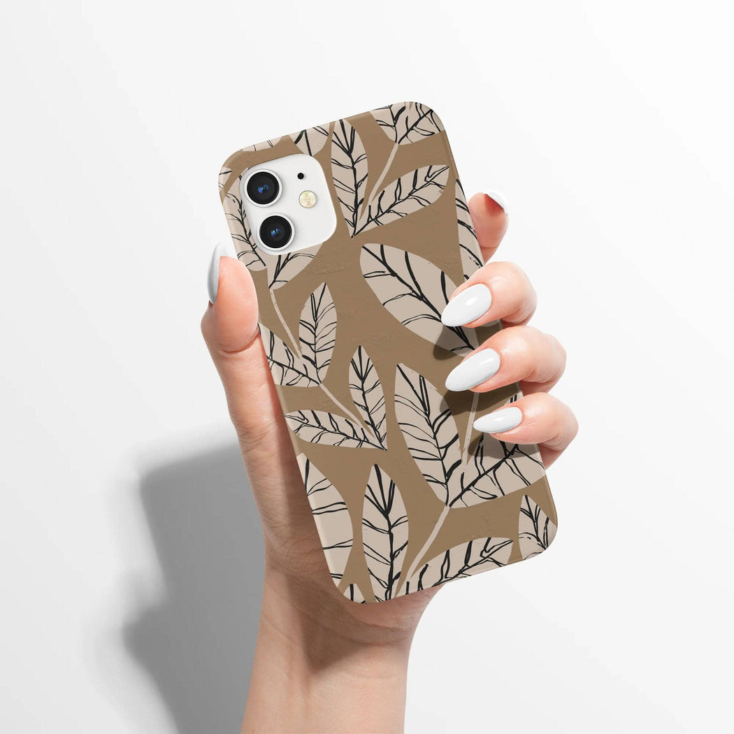 Painted Japandi Floral Pattern iPhone Case — HypeSheriff US