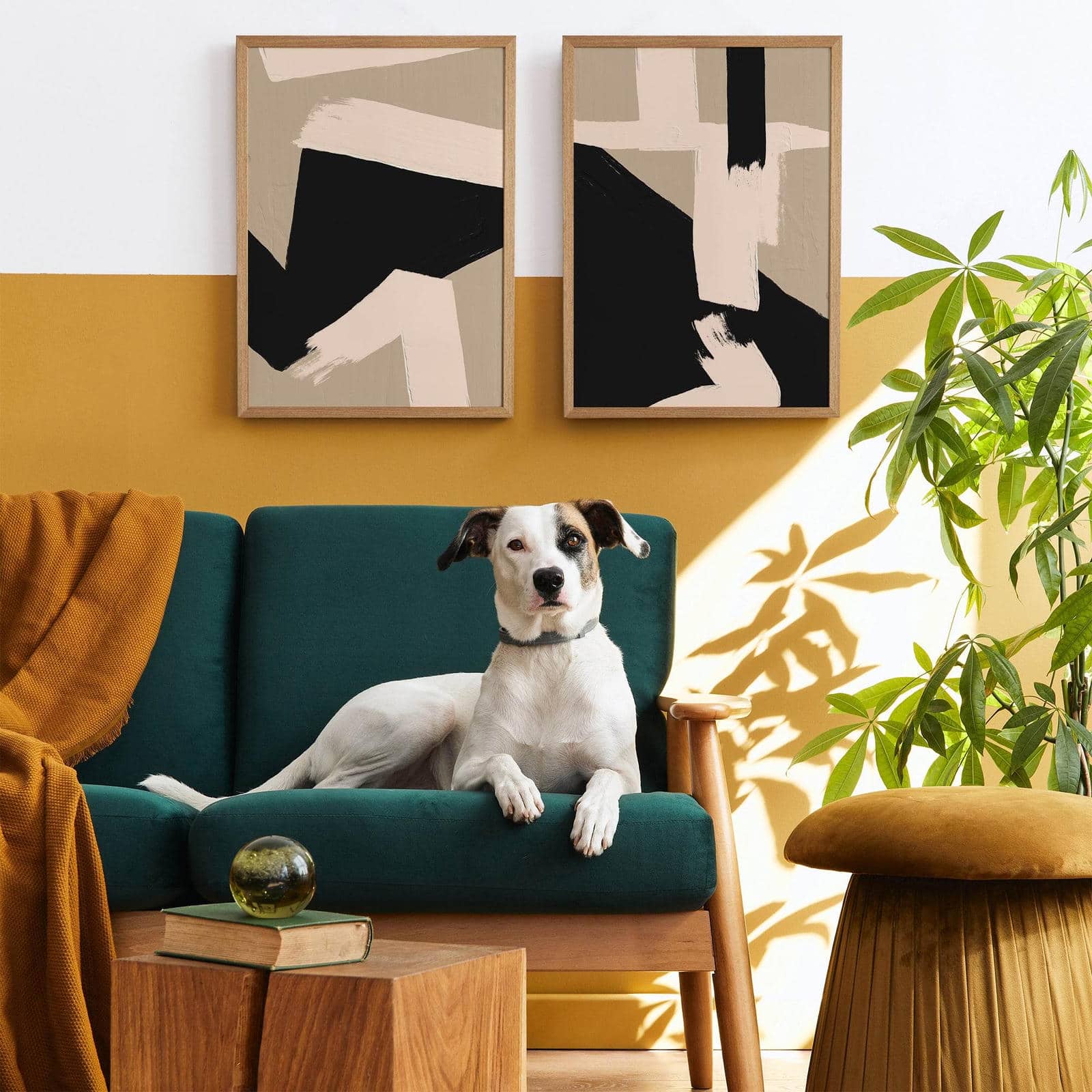 Set of 2 Beige Modern Abstract Posters – HypeSheriff