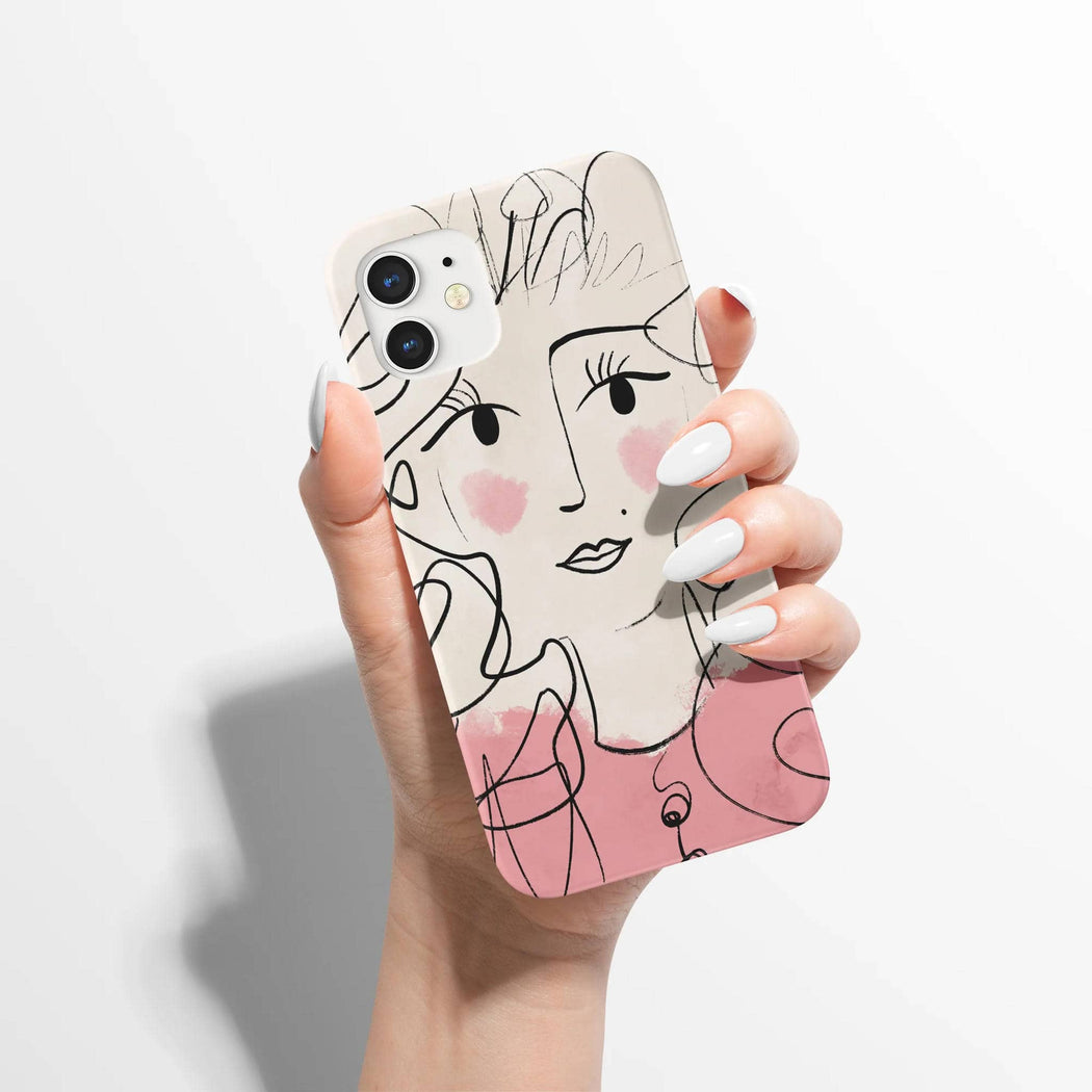 Cute Girl Portrait iPhone Case — HypeSheriff US