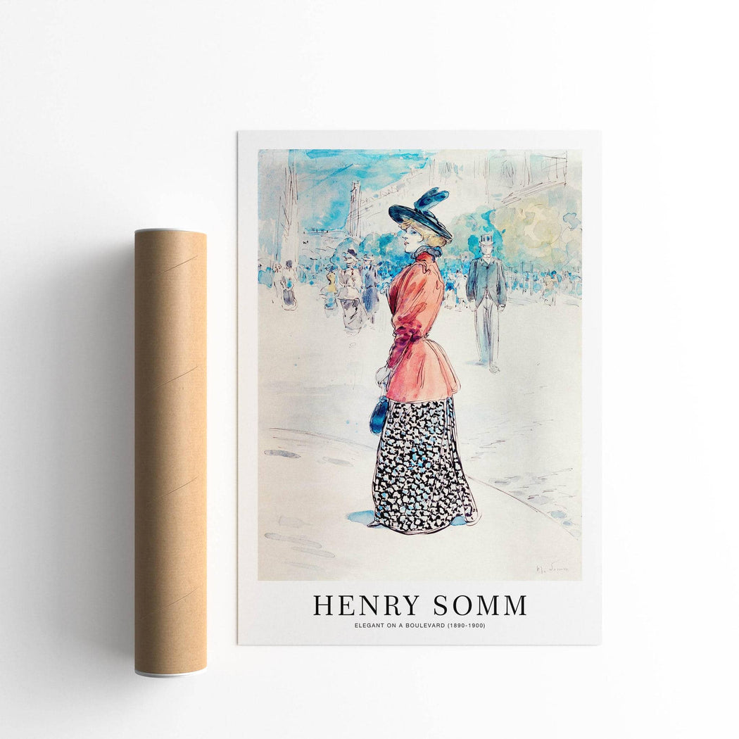 Henry Somm, Elegant on a boulevard Poster — HypeSheriff US
