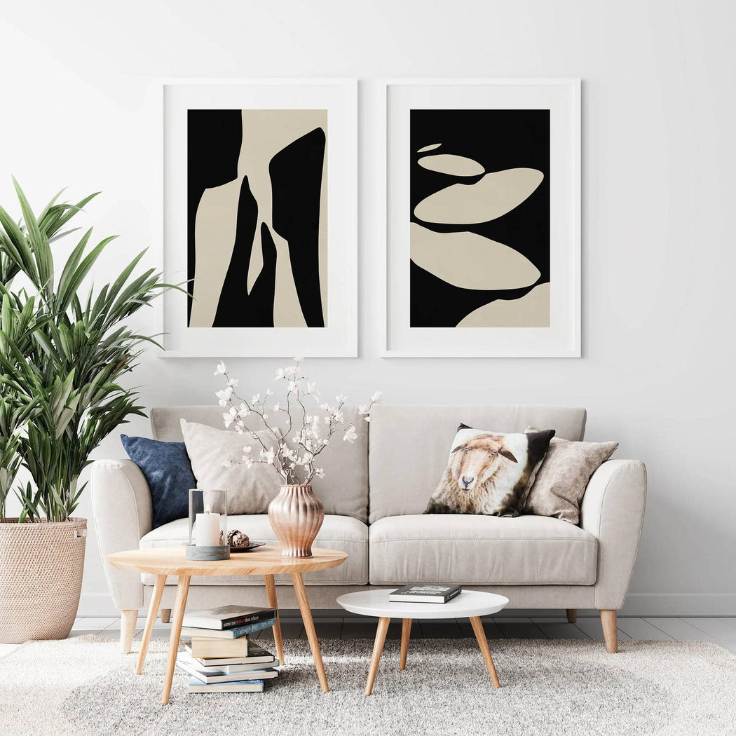 Set of 2 Modern Black&Beige Posters — HypeSheriff US