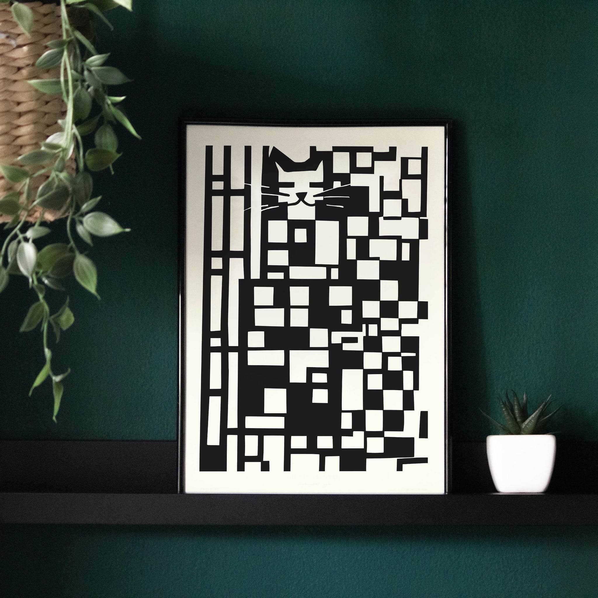 Checkerboard with Cat Poster — HypeSheriff US