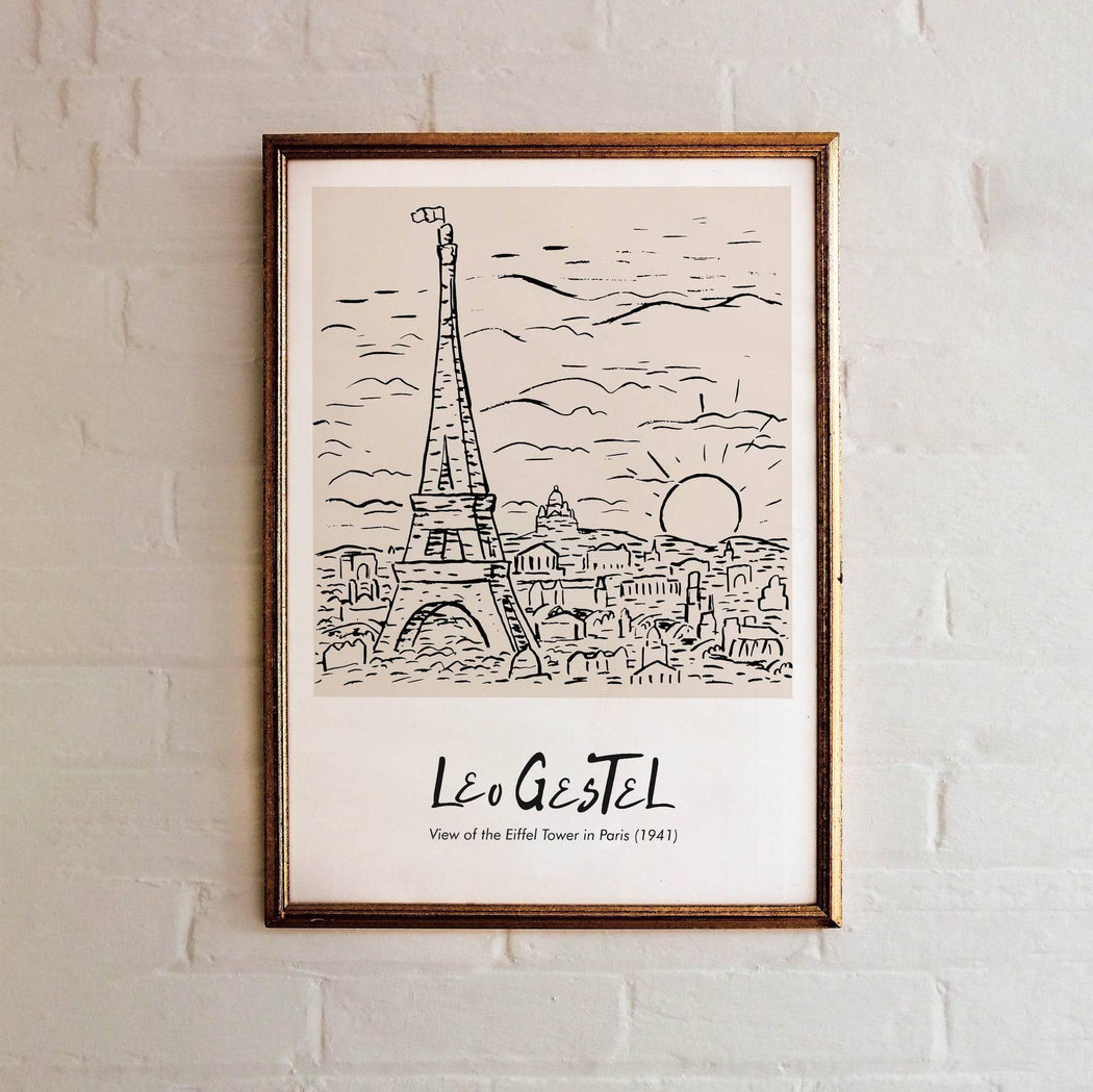 Leo Gestel Eiffel Tower Paris Poster — HypeSheriff US