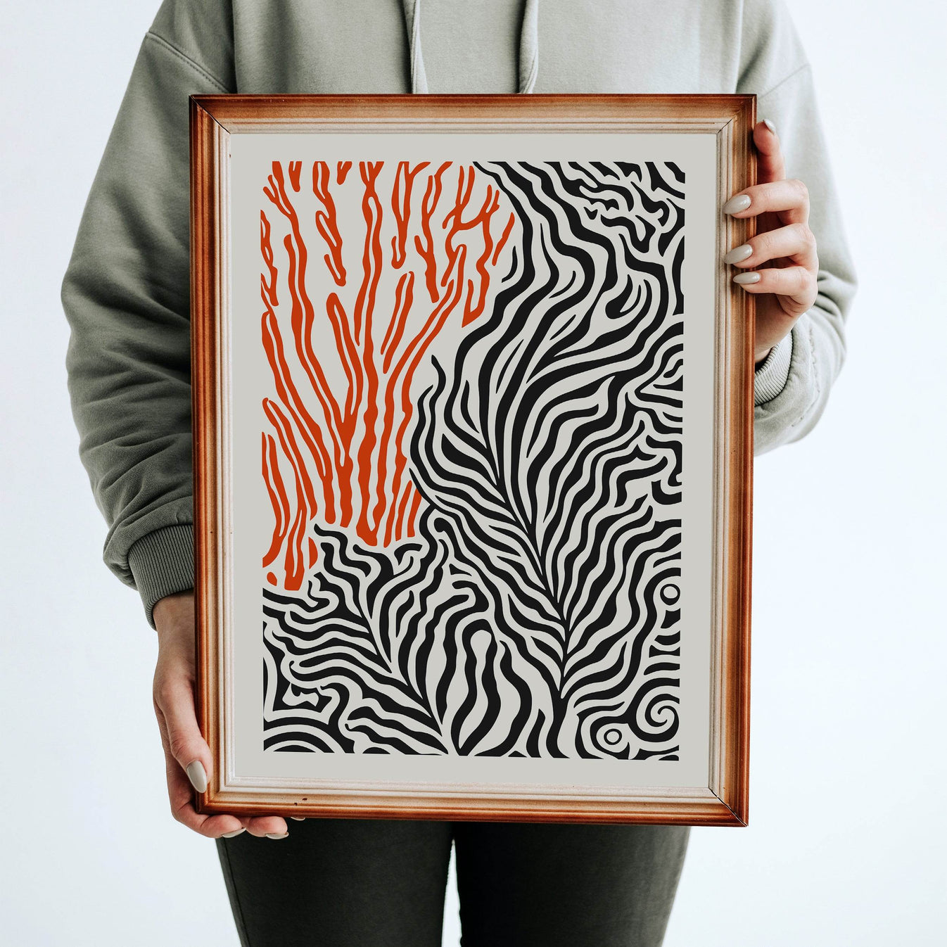 Coral Botanical Shapes Art Print – HypeSheriff