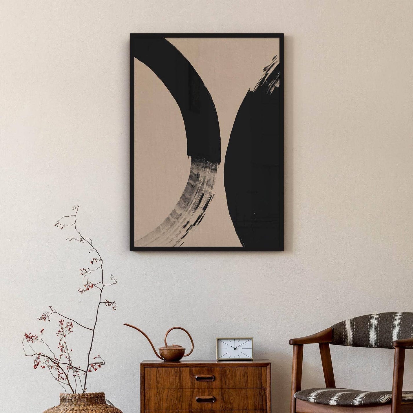 Black Brush Modern Abstract Poster – HypeSheriff
