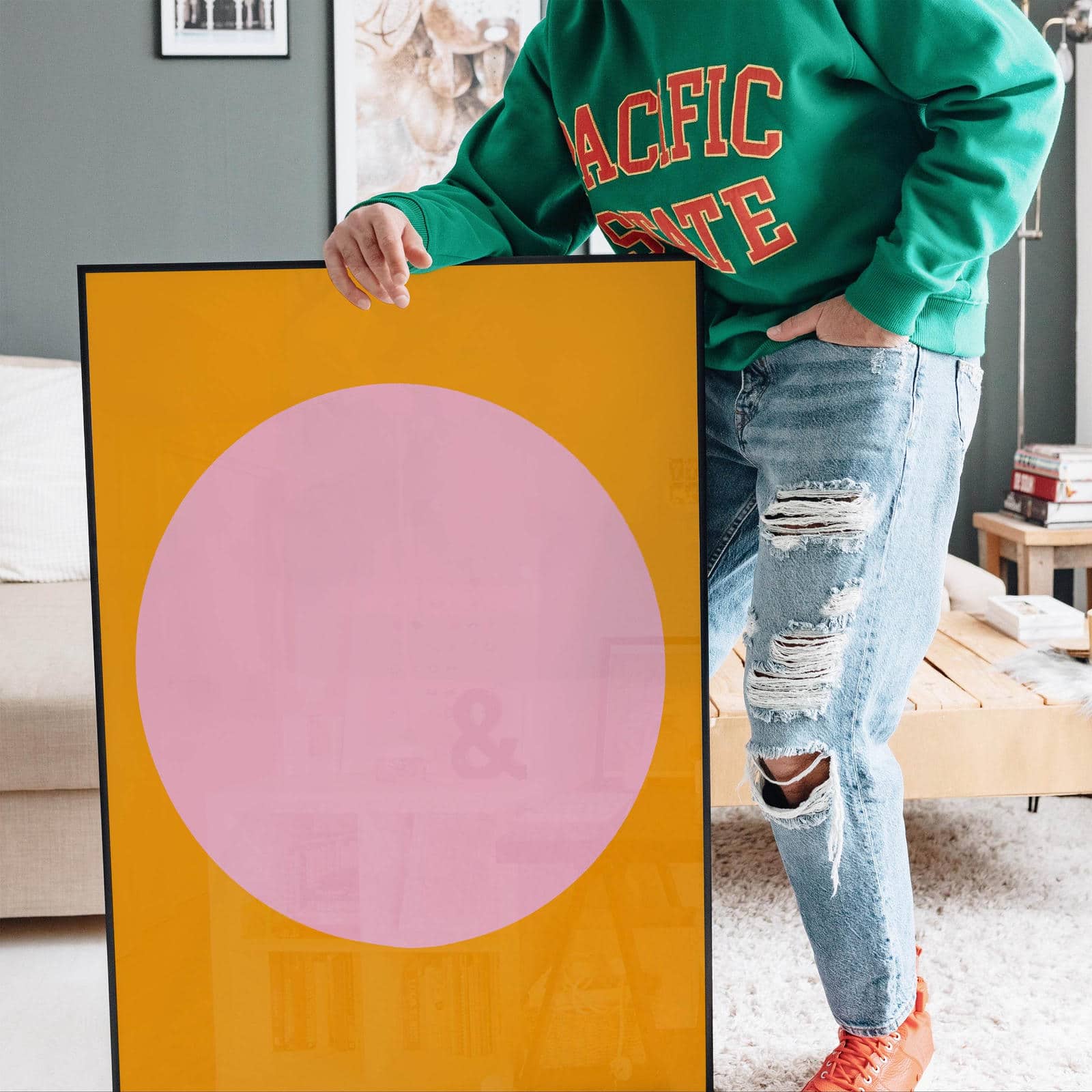 Minimalist Pink Sun Poster – HypeSheriff