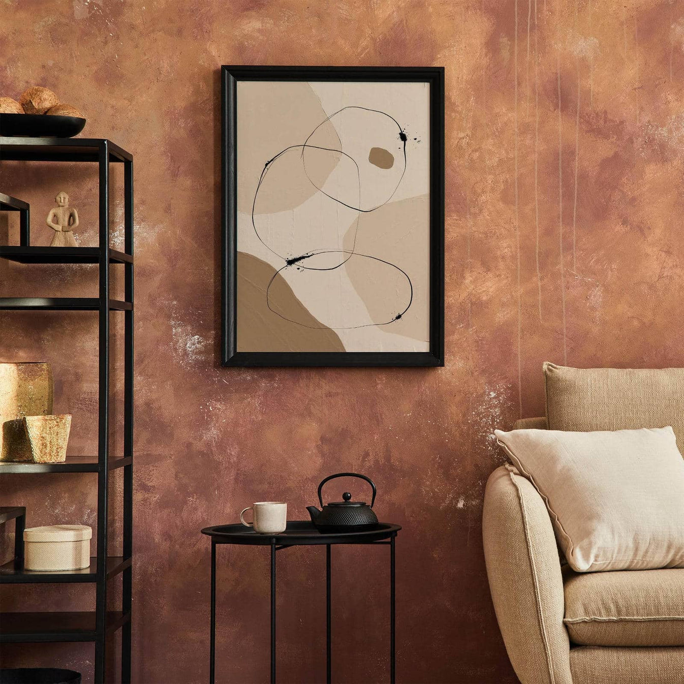 Modern Rustic Beige Abstract Poster – HypeSheriff