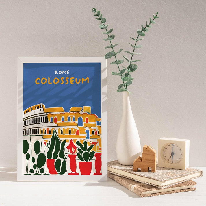 Rome, Colosseum Colorful Travel Poster – HypeSheriff