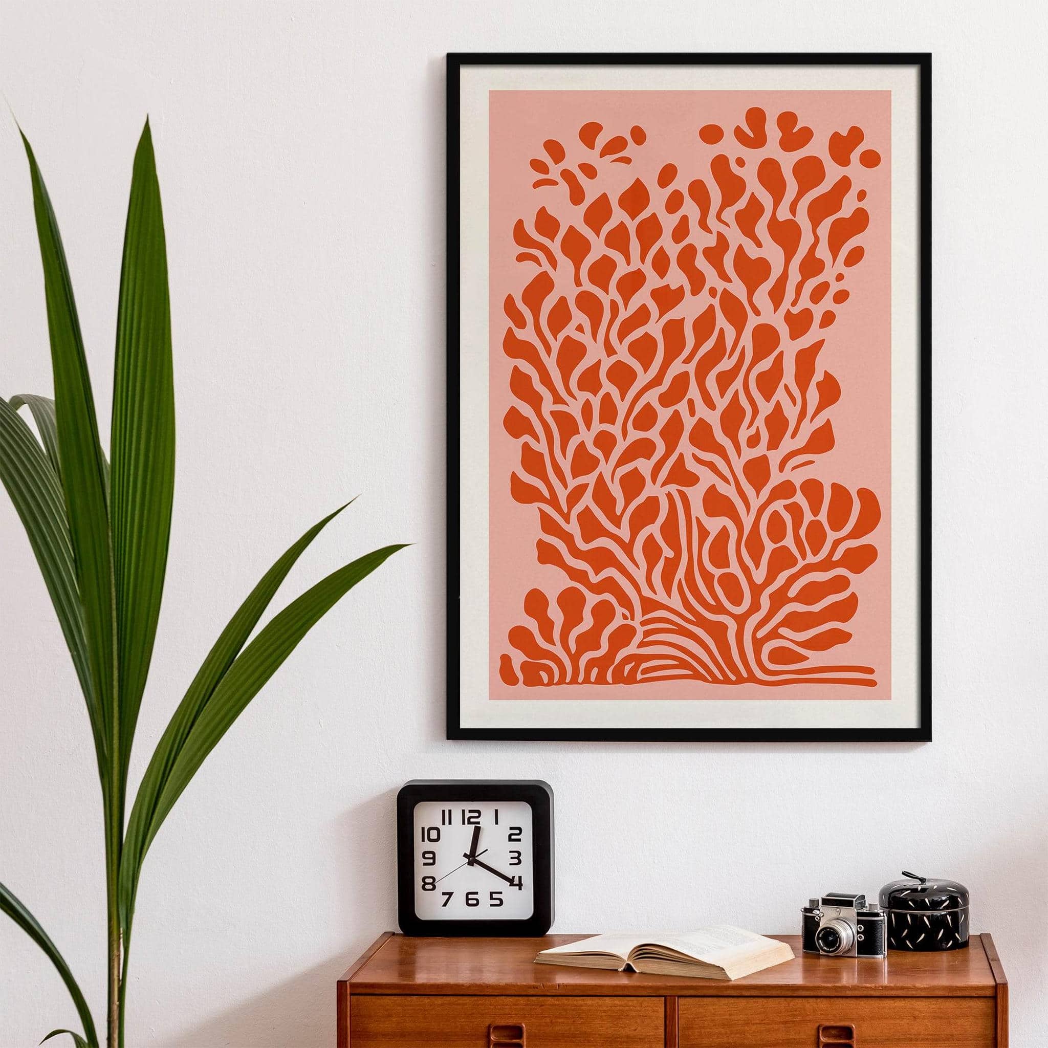 Red Botanical Shapes Art Print – HypeSheriff