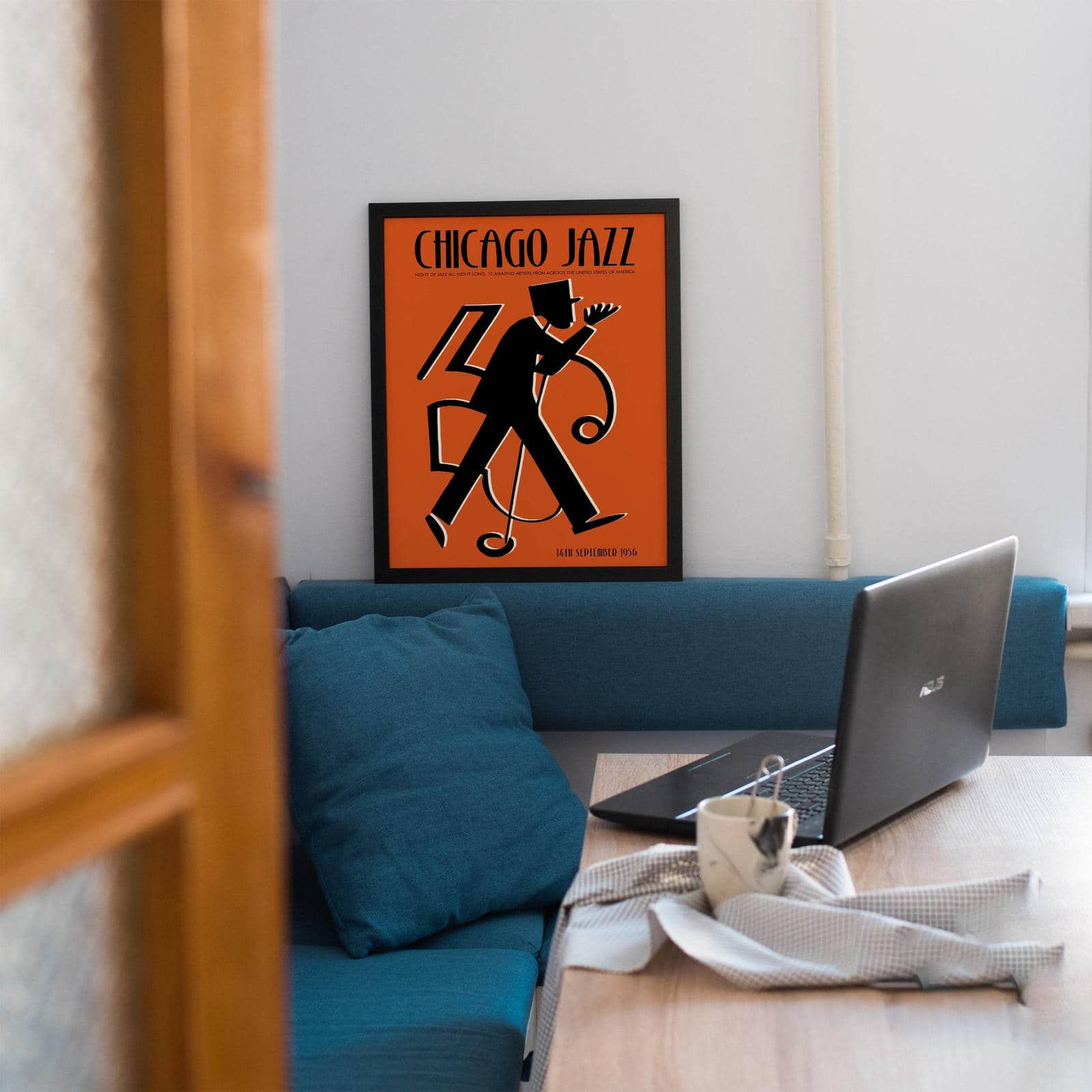 Chicago Jazz Orange Retro Poster – HypeSheriff