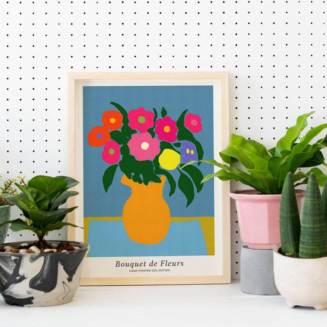 Bouquet of Flowers Retro Colorful Poster — HypeSheriff US