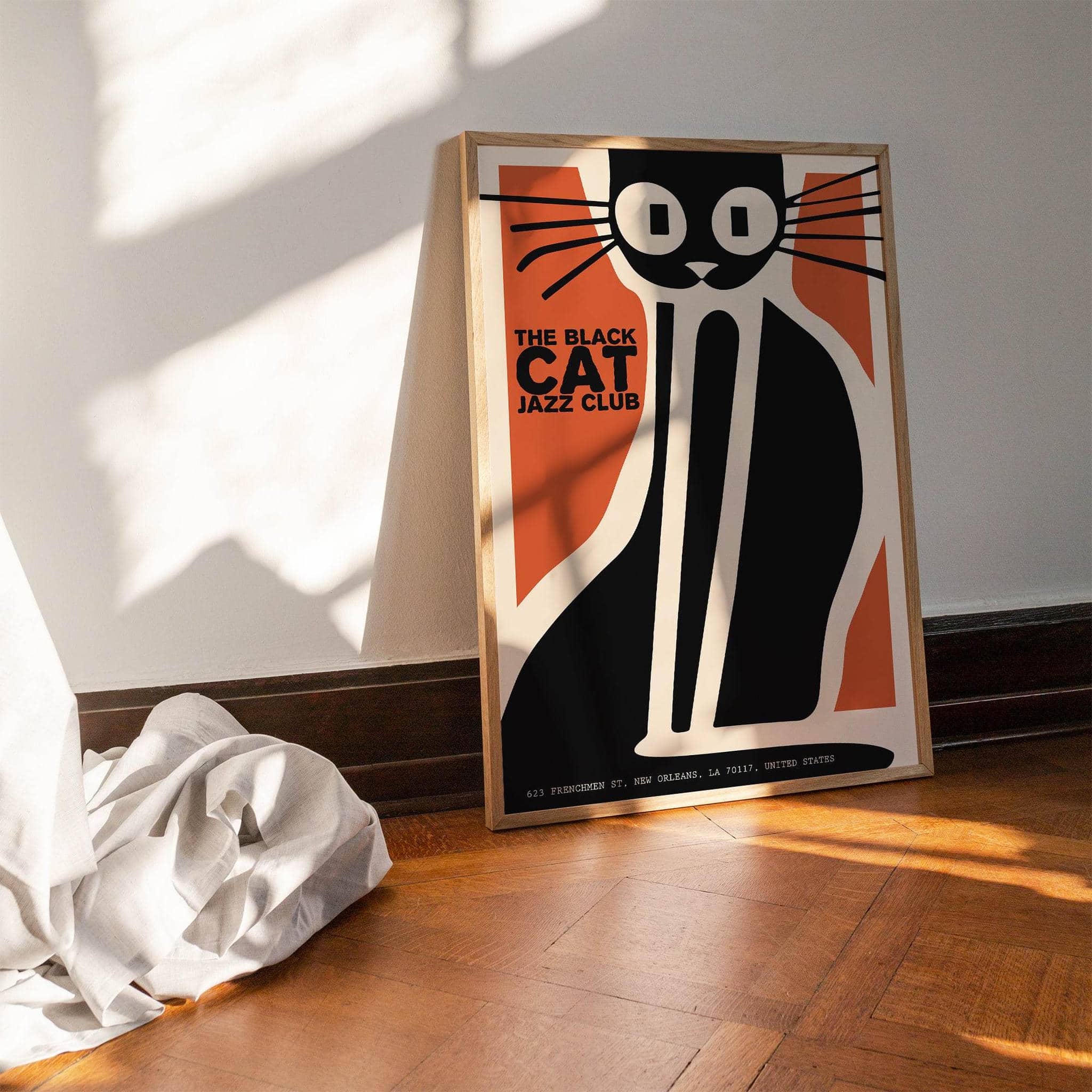 The Black Cat Jazz Club Retro Poster – HypeSheriff