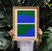 Blue&Green Pop Art Colorblocks Poster – HypeSheriff