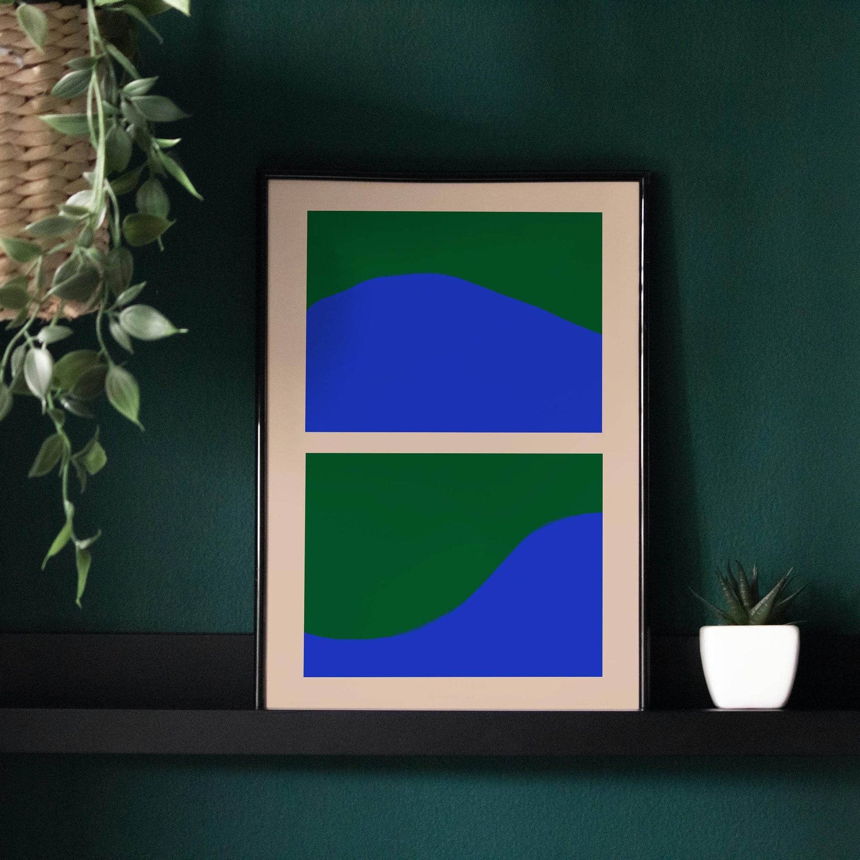 Blue&Green Pop Art Colorblocks Poster – HypeSheriff