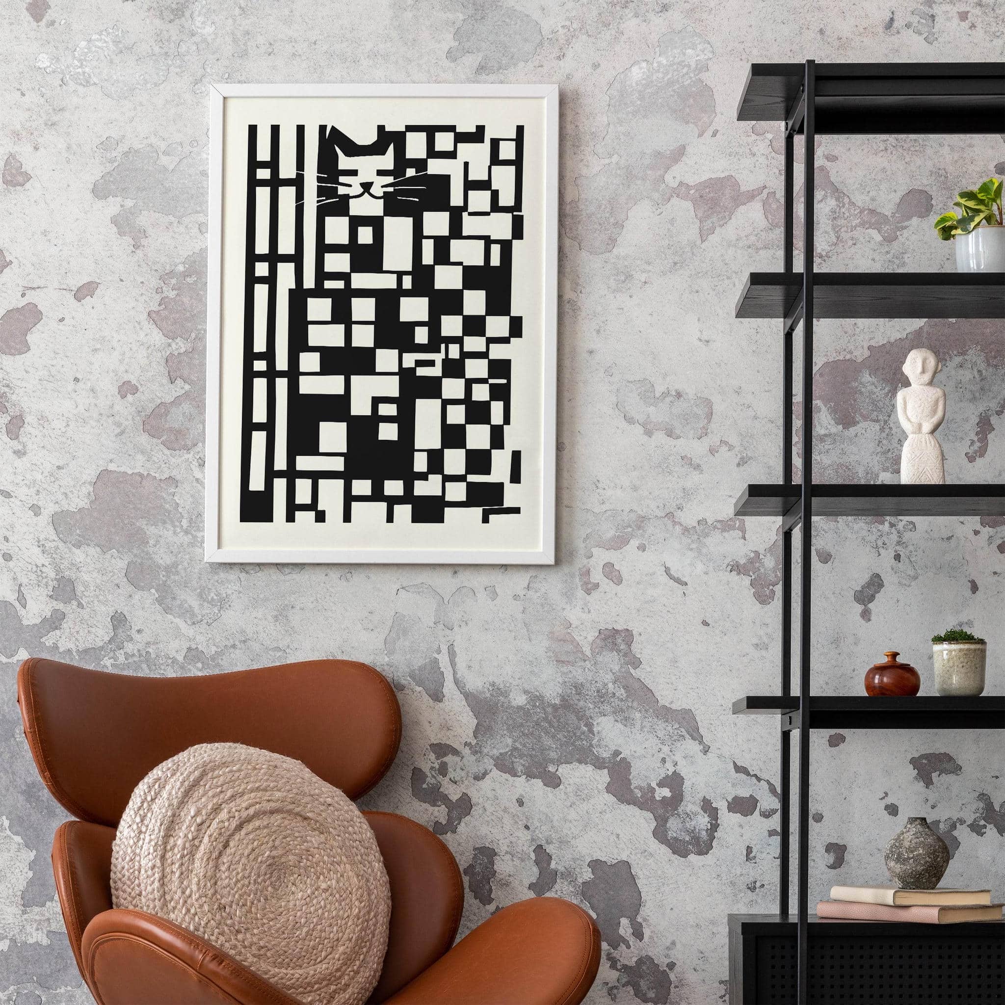Checkerboard with Cat Poster — HypeSheriff US